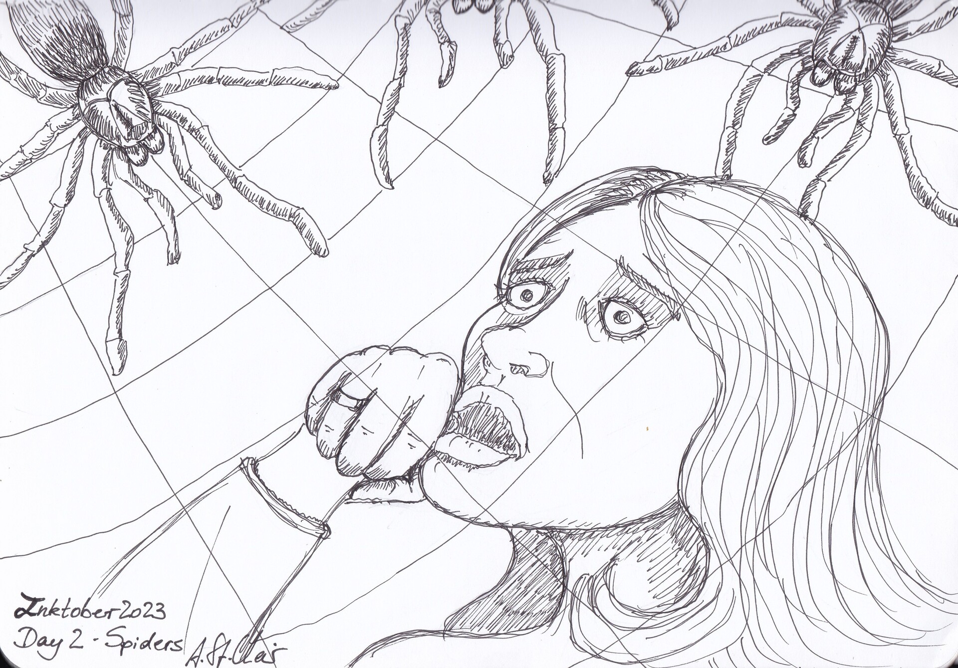 ArtStation - #Inktober 2023 Day 2 - Spiders