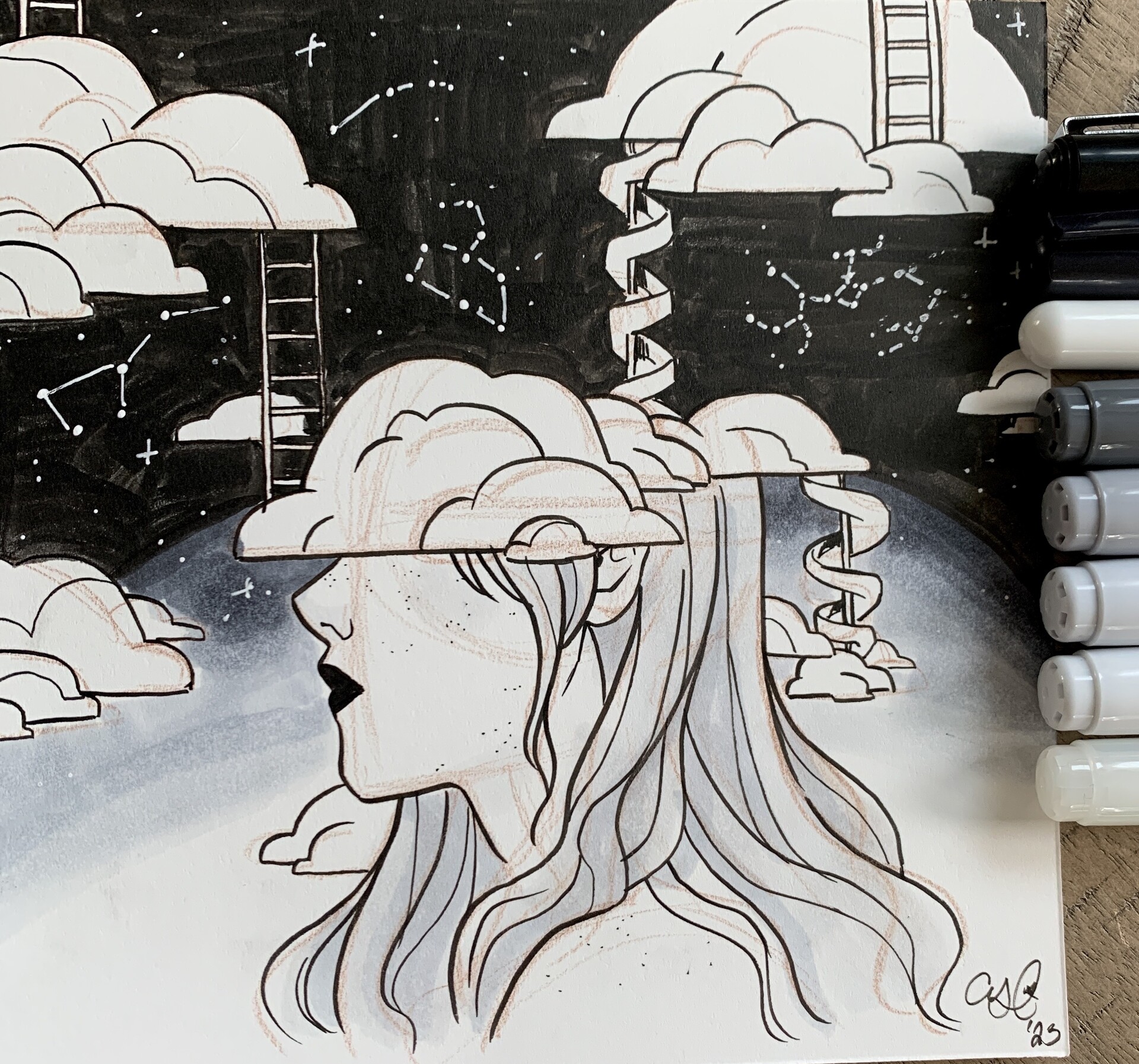 ArtStation - Inktober 2023 Day 1 : Dream