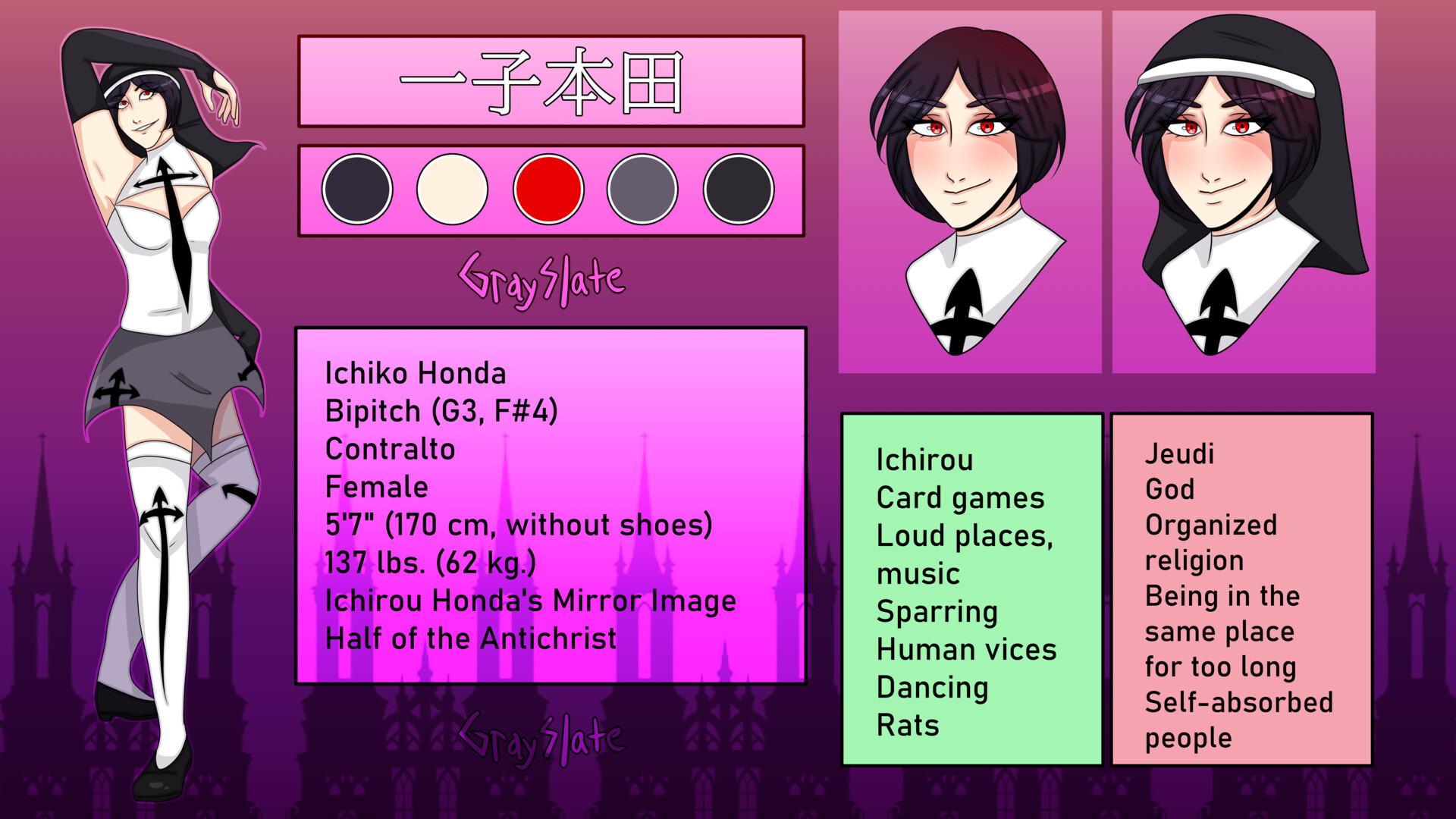 GraySlate - Ichiko Honda Reference Sheet