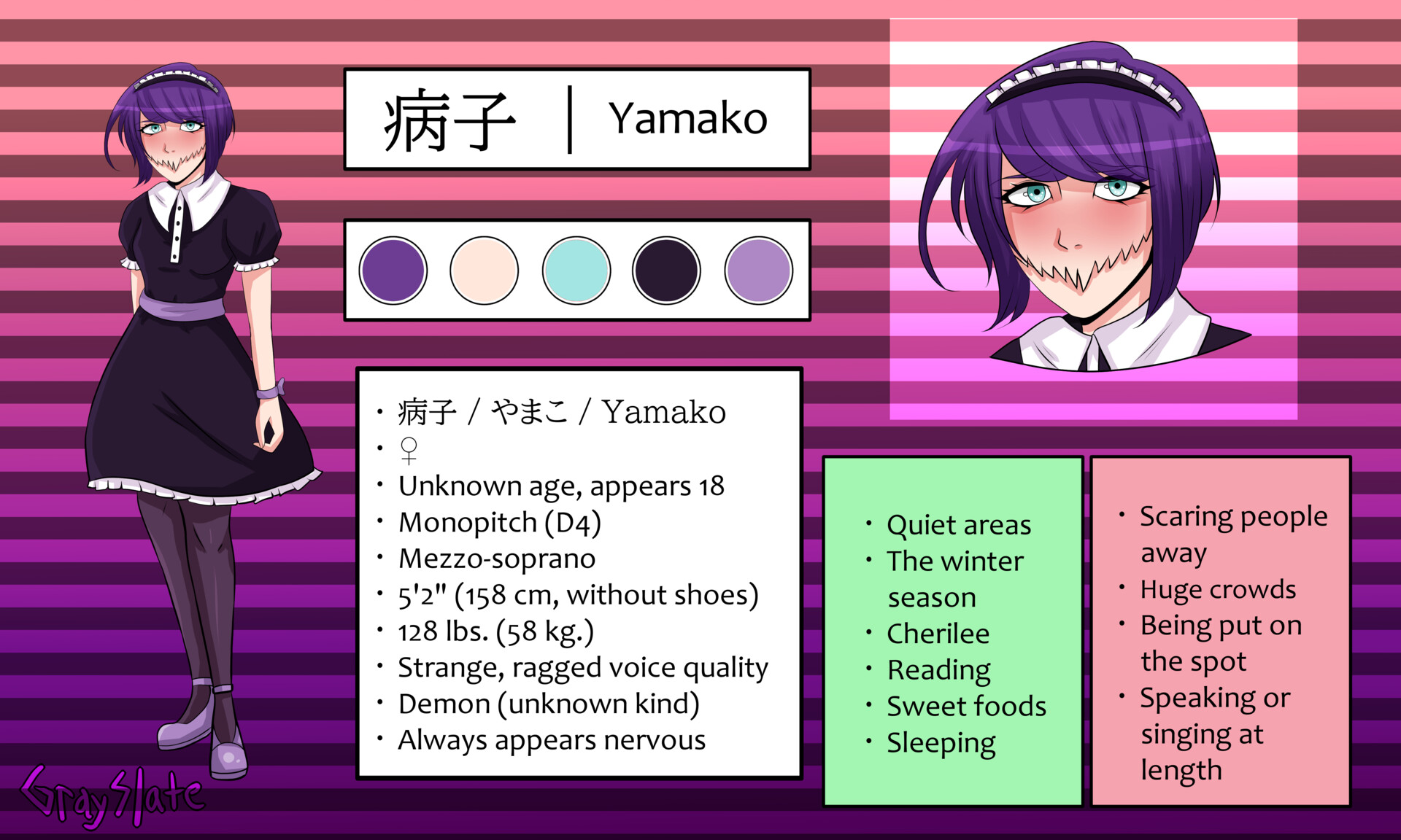 GraySlate - Yamako Reference Sheet