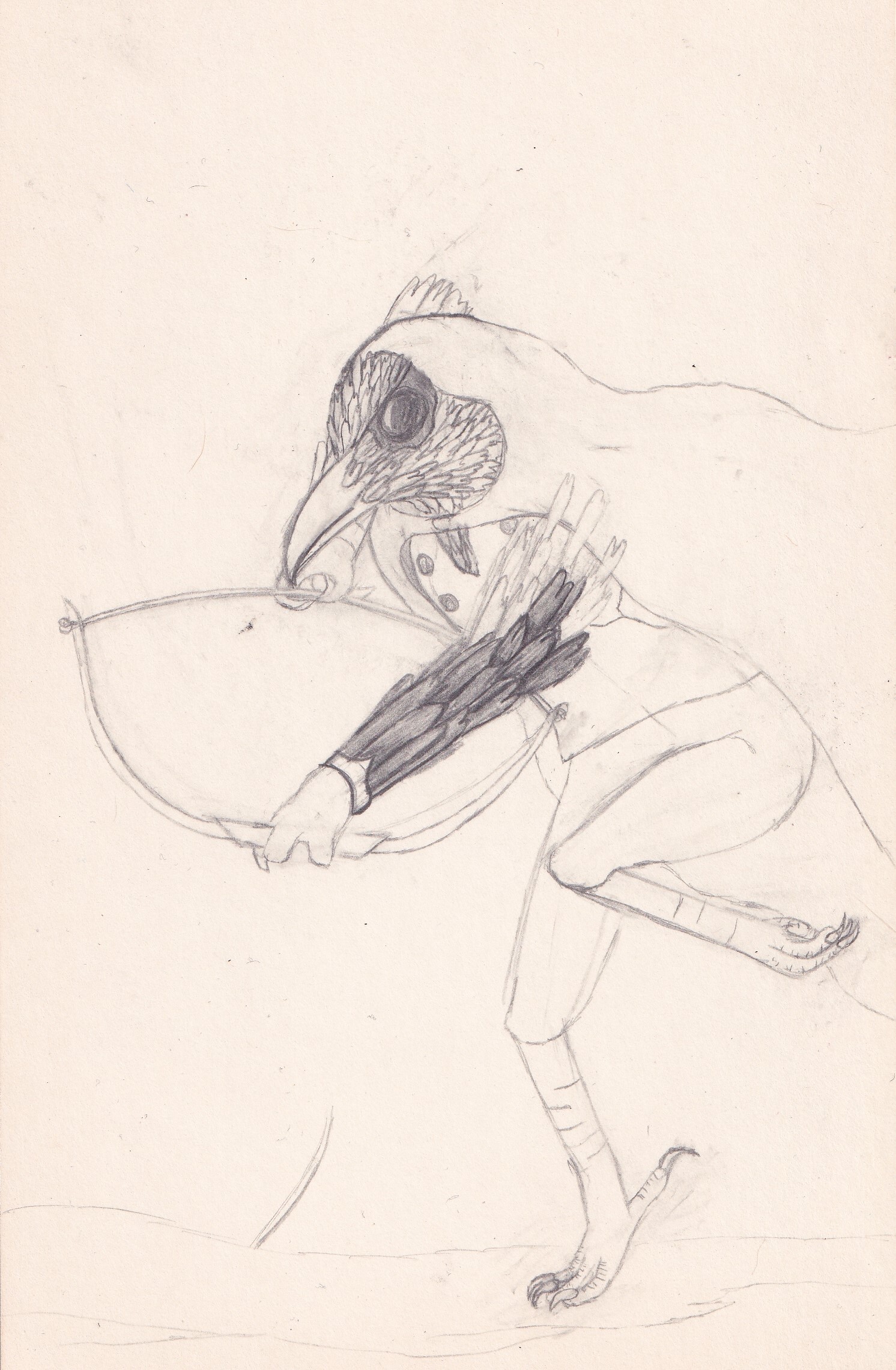 ArtStation - Unfinished Sketch of a bird peron