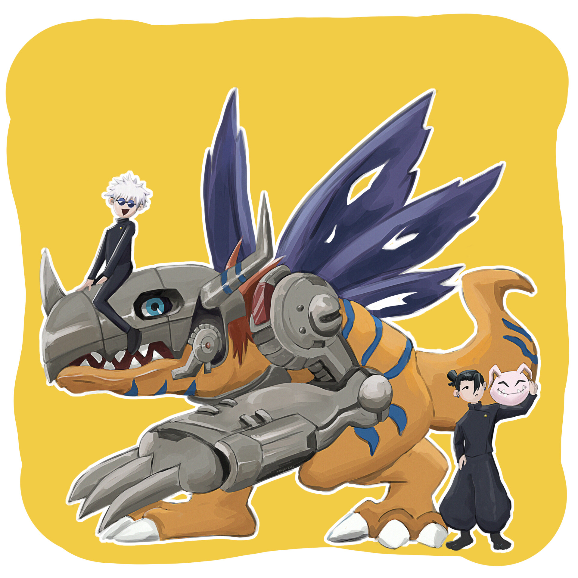 ArtStation - Gojo X Metalgreymon