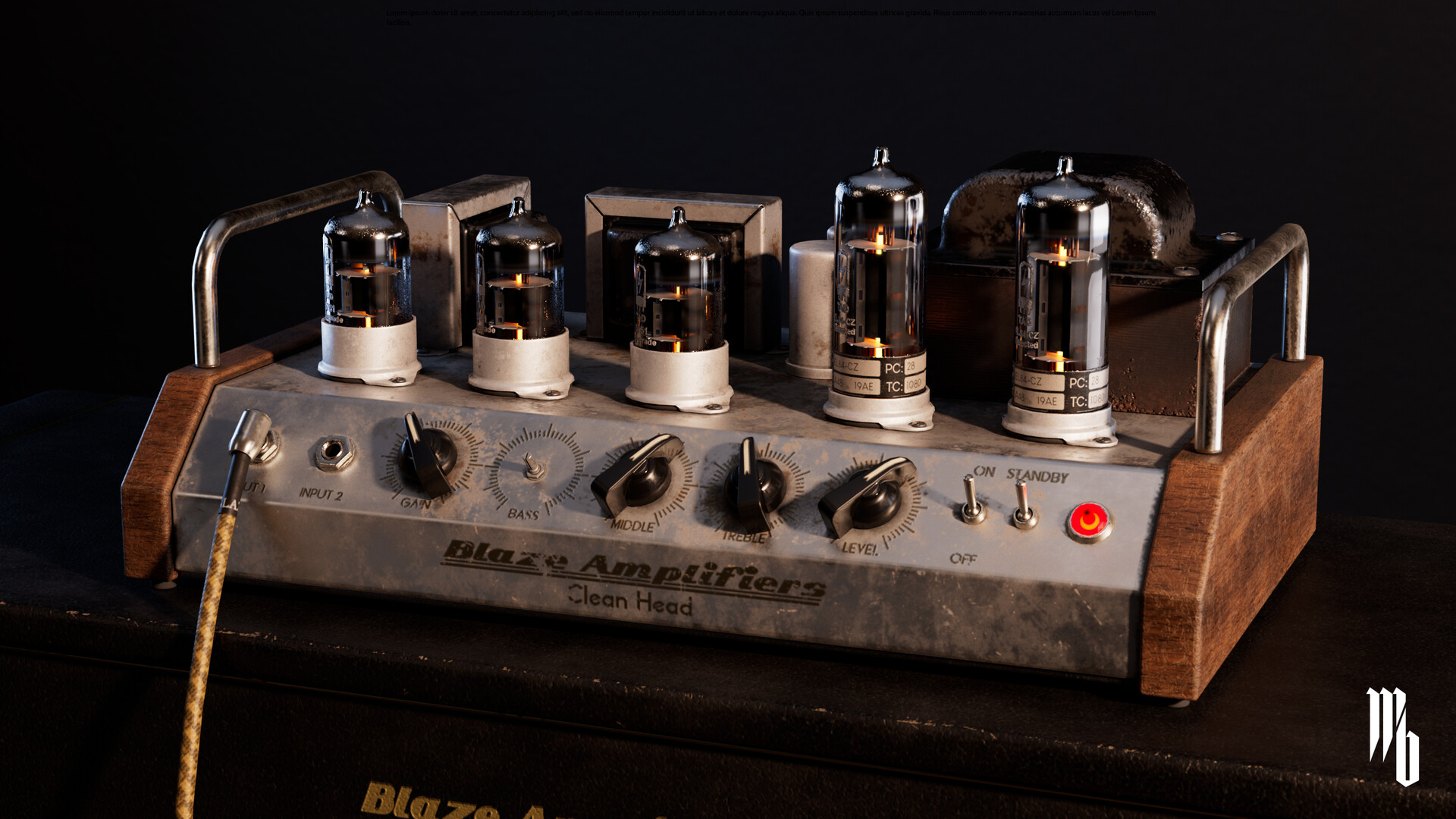 ArtStation - Vintage clean amp concept and model