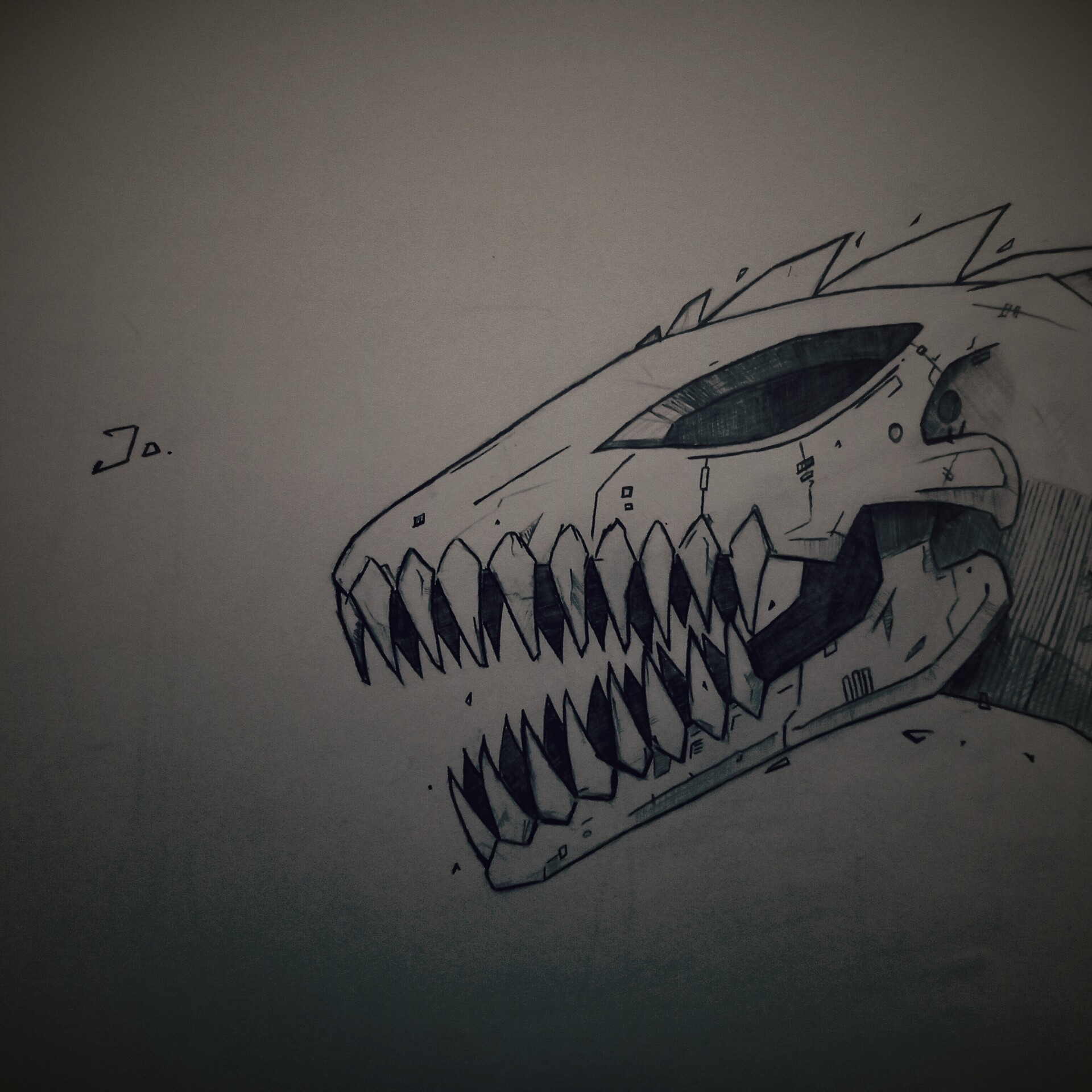 how to draw dragon skull