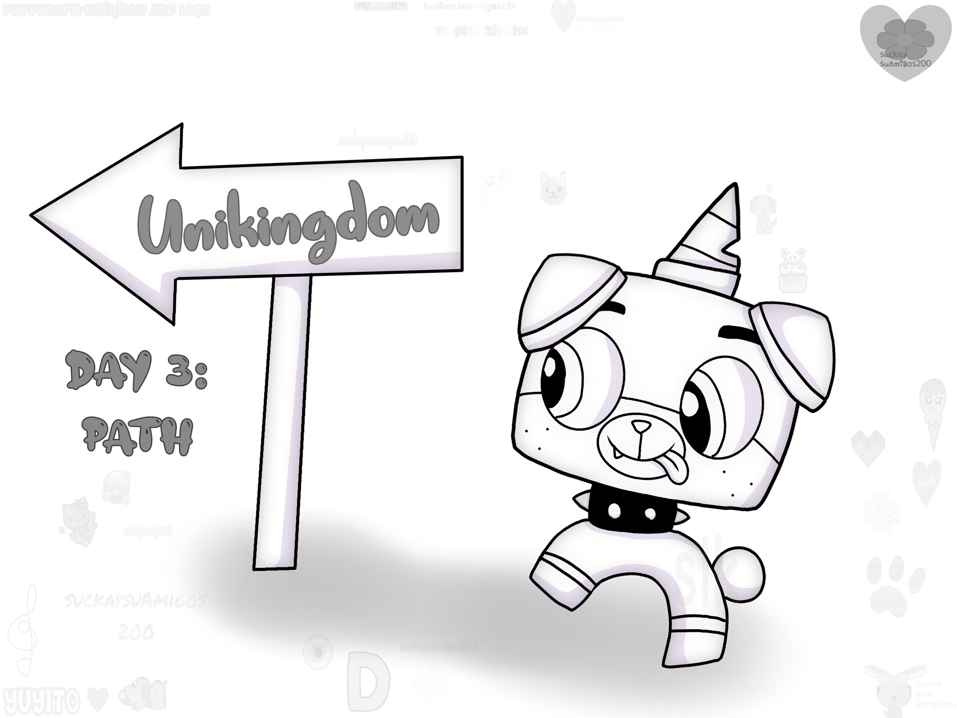 uni kitty coloring pages