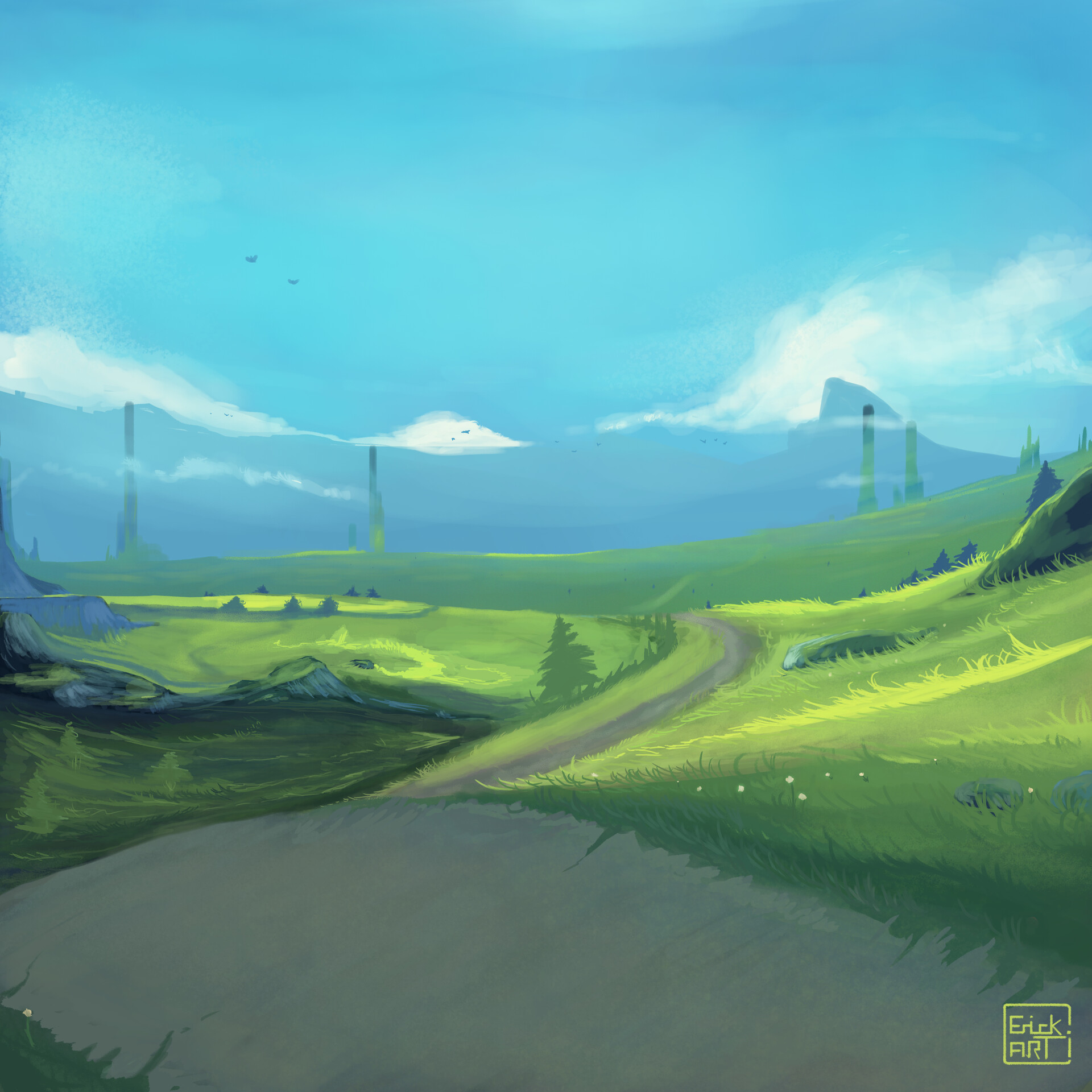 ArtStation - Path DAY 3 INKTOBER