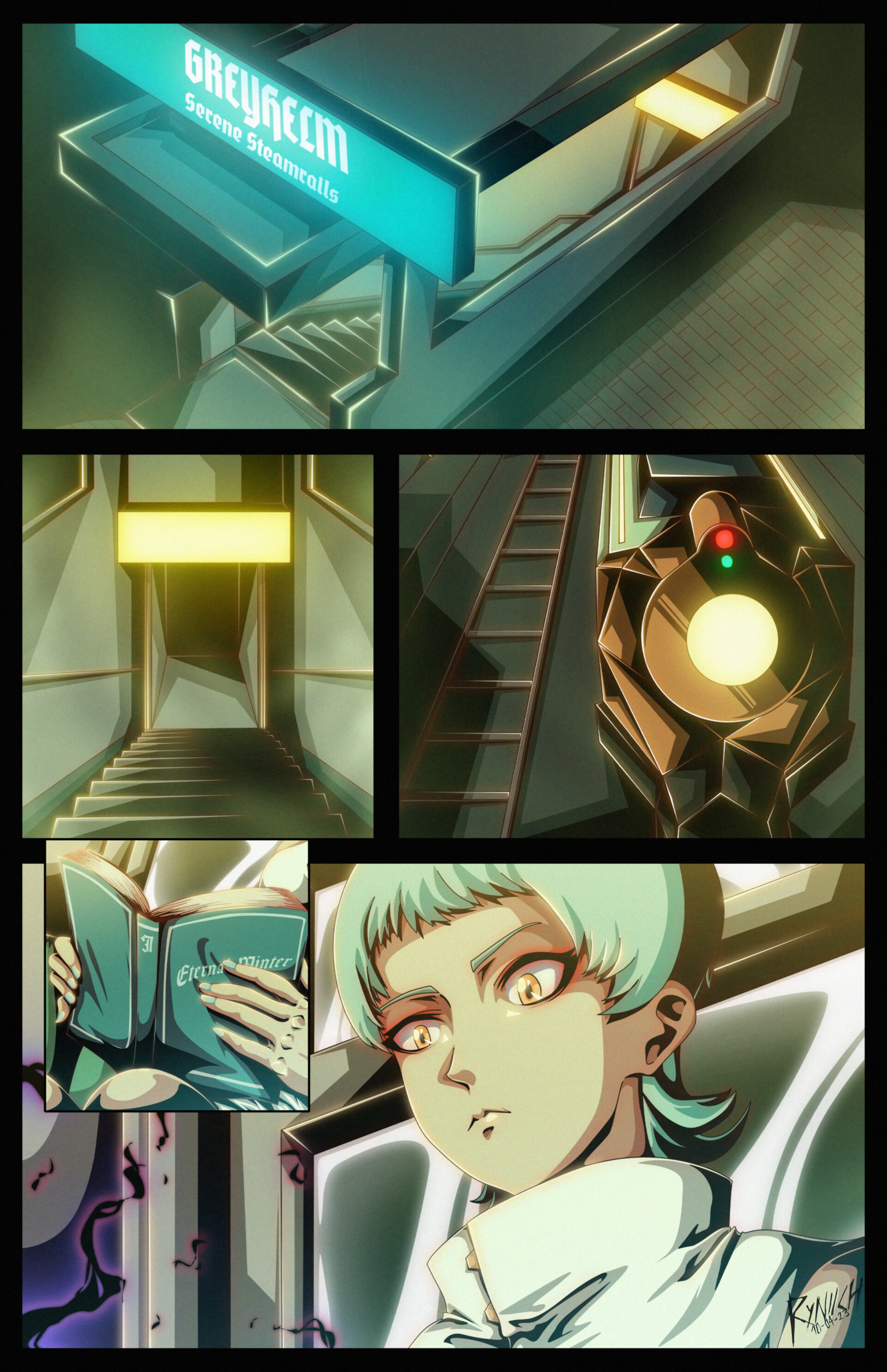 ArtStation - Midnight Train - Comic Page Art