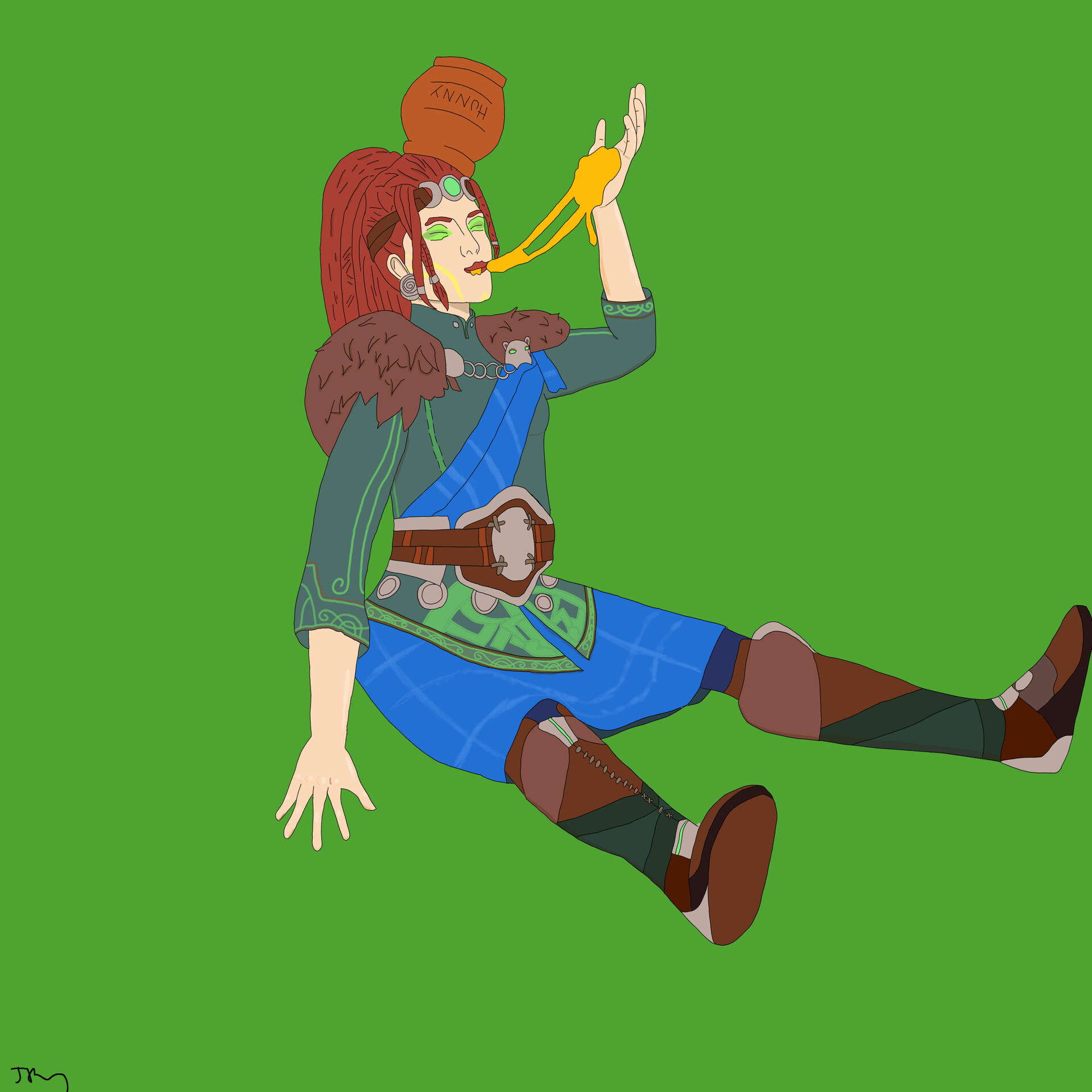 ArtStation - Artio from smite eating honey