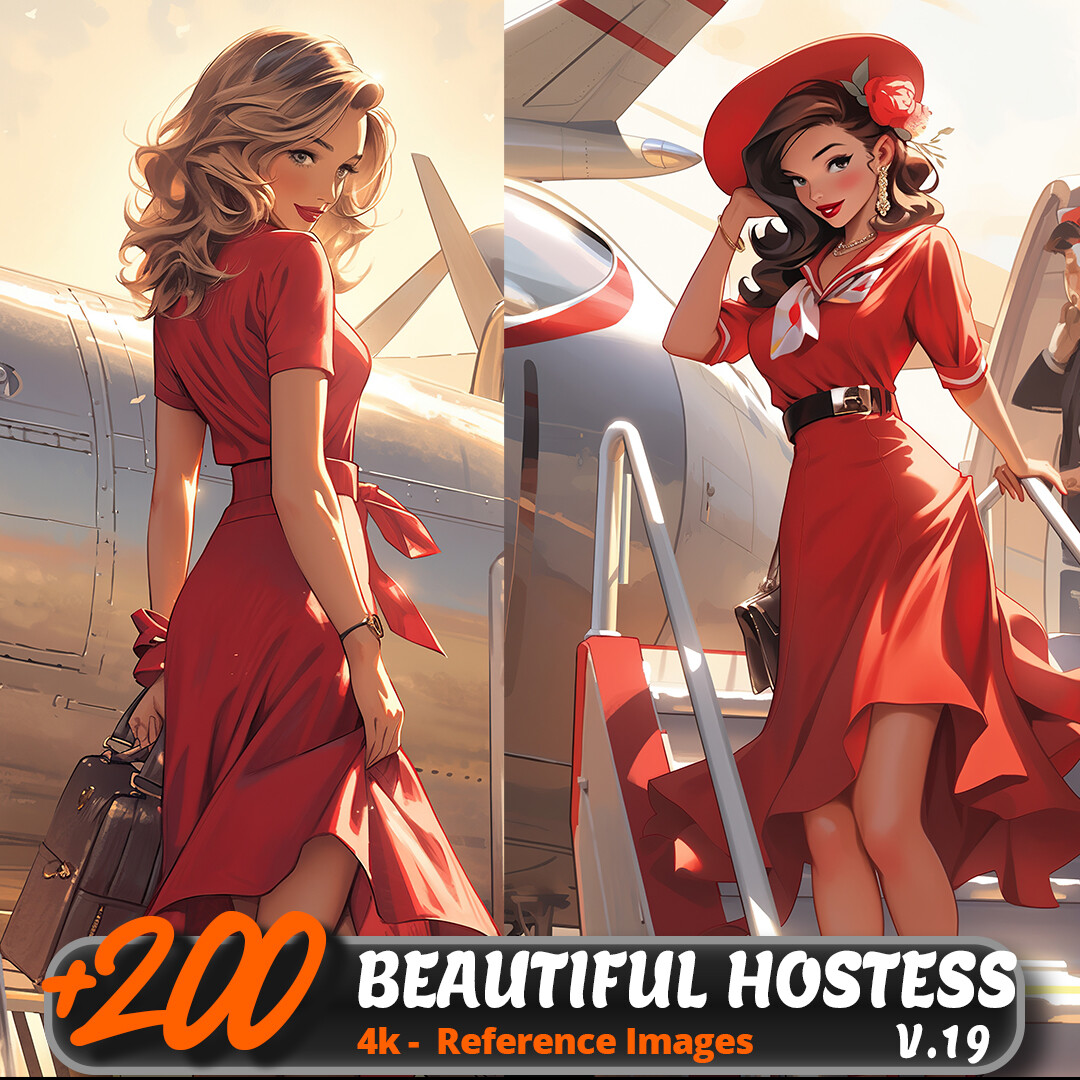 ArtStation - BEAUTIFUL HOSTESS VOL. 19/ 4K/ Reference Image