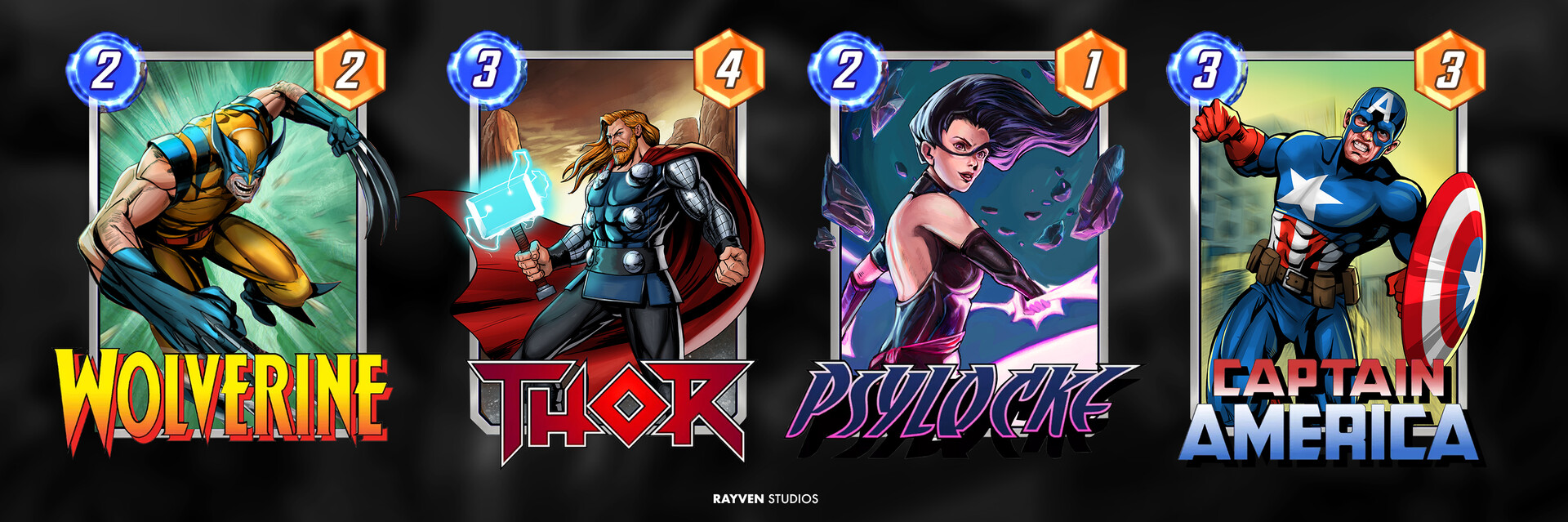 Rayven Studios - Psylocke - Marvel Snap Card Game Fanart