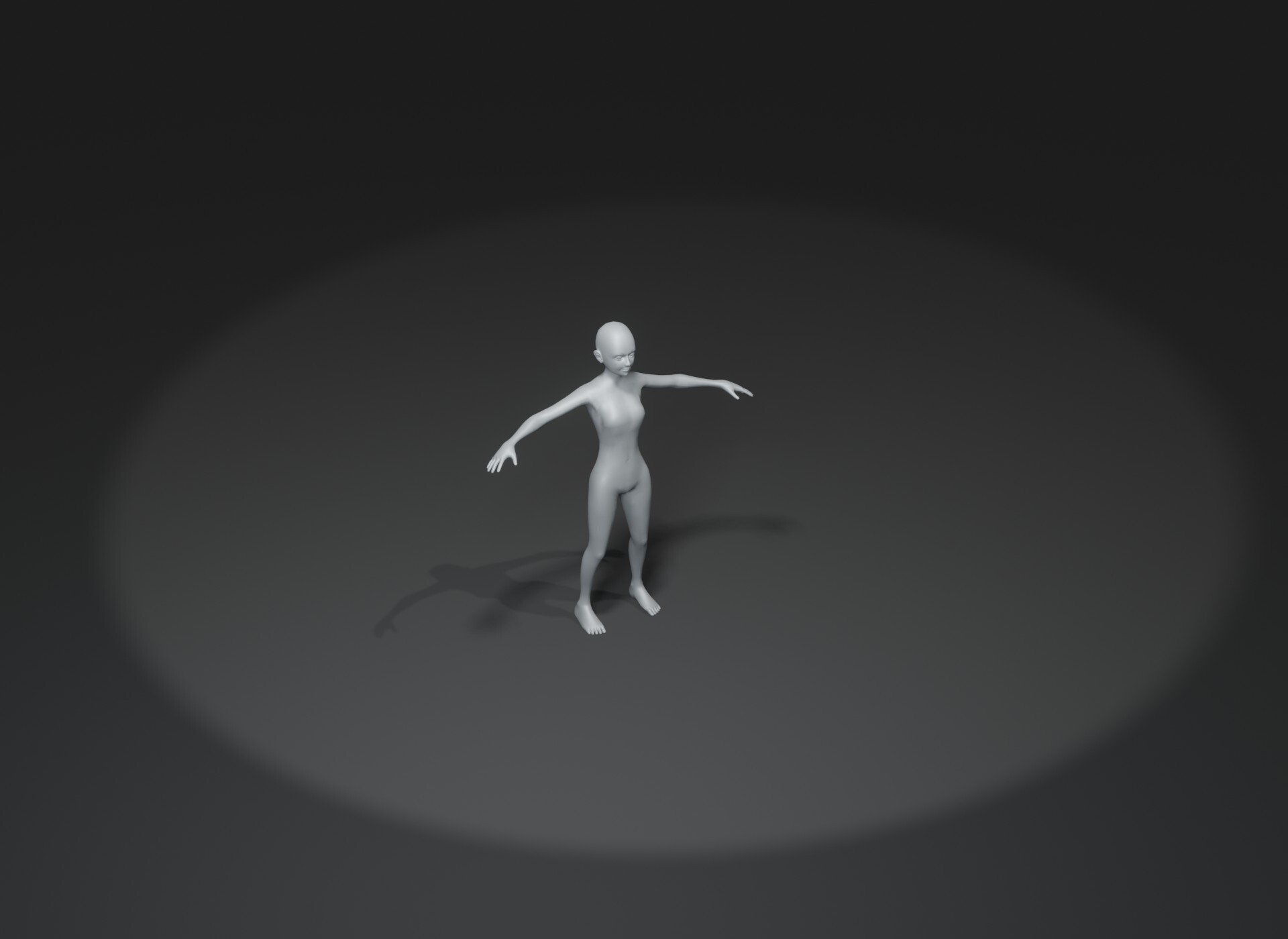 3D Disco - FREE Girl Kid Body Base Mesh 3D Model