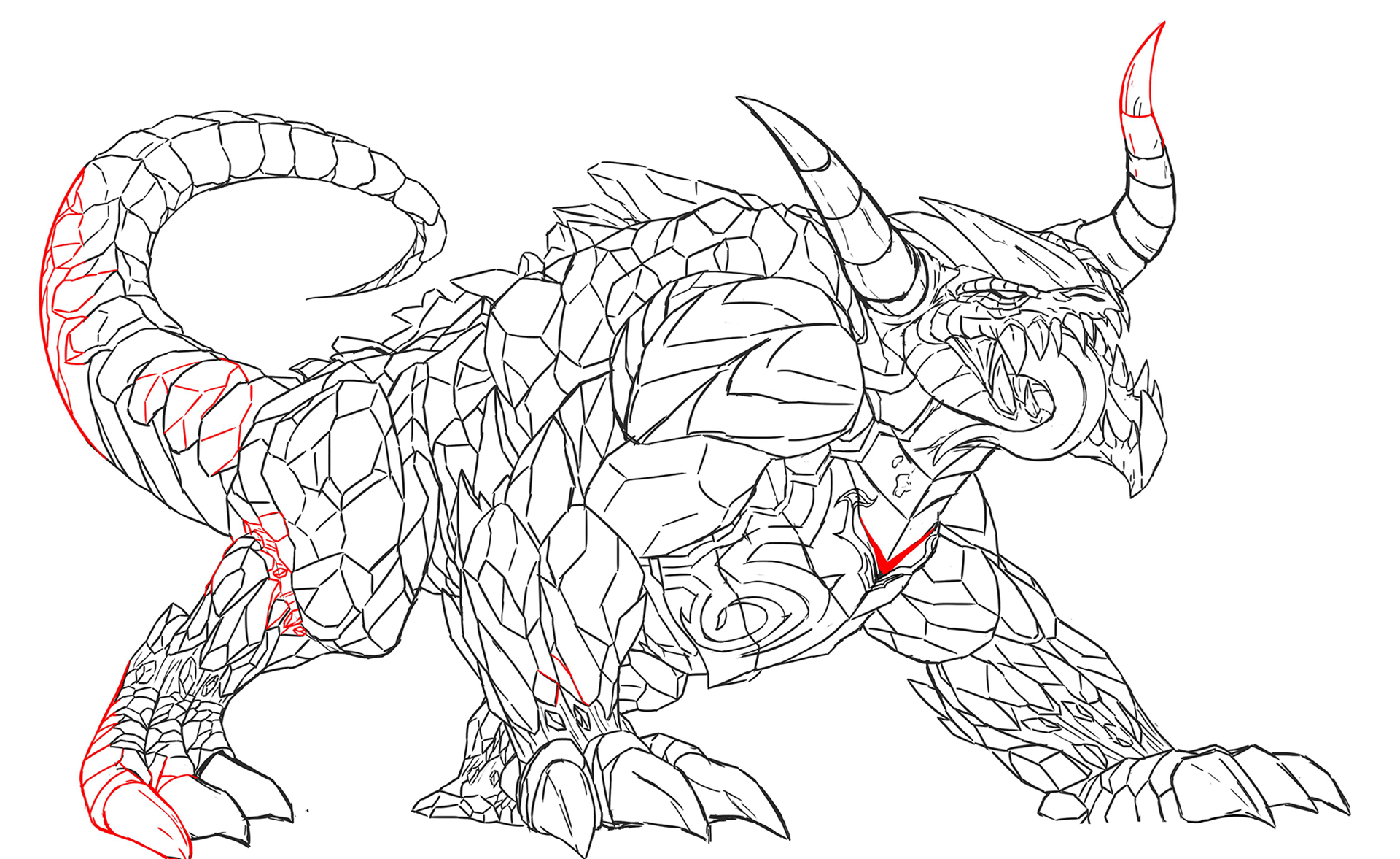 lava monster coloring pages
