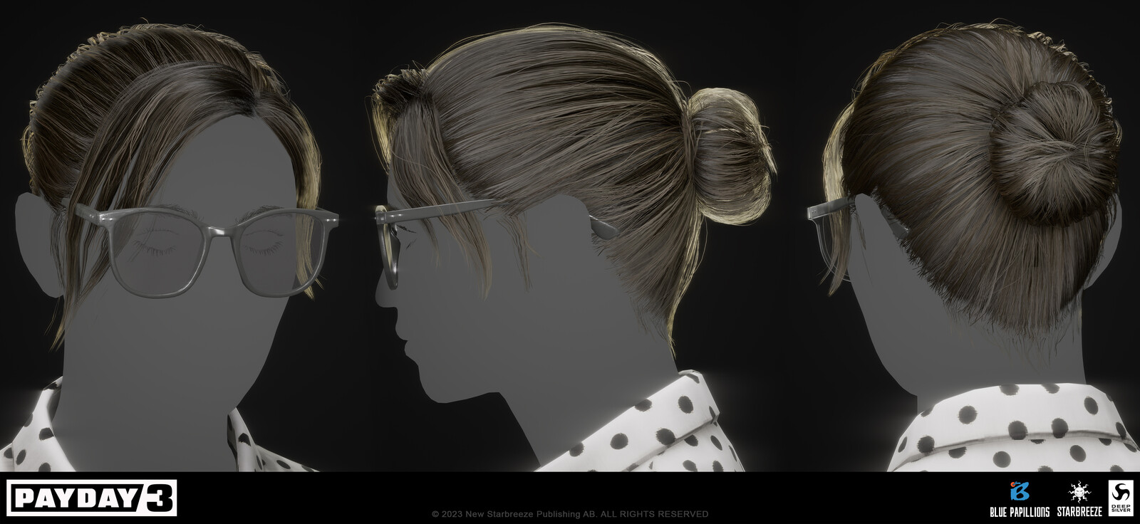 Blue Papillions - Female NPC Hairs I PAYDAY 3