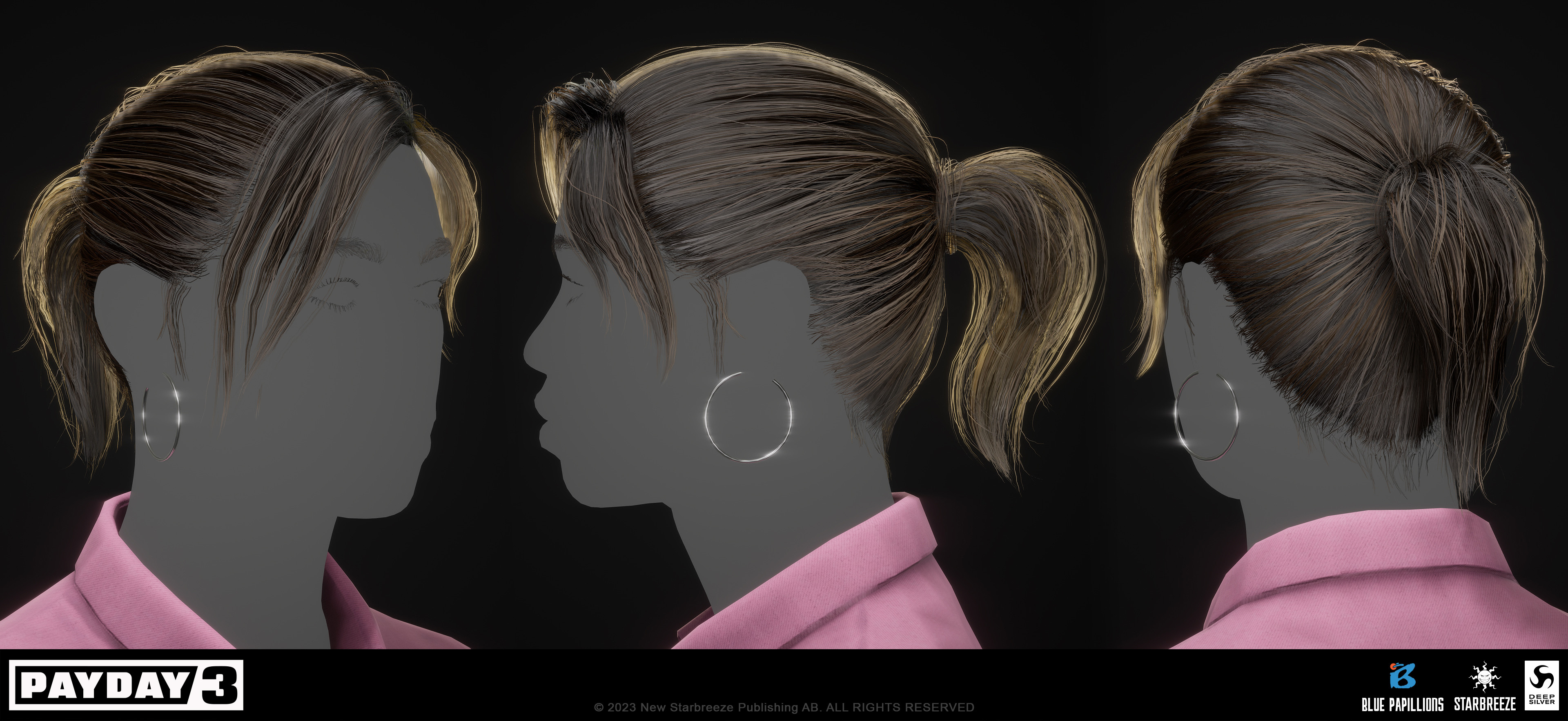 Blue Papillions - Female NPC Hairs I PAYDAY 3