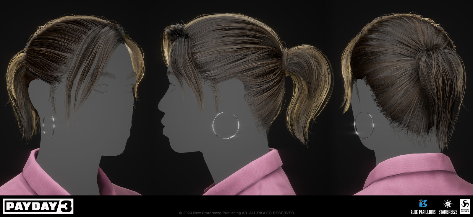 Blue Papillions - Female NPC Hairs I PAYDAY 3