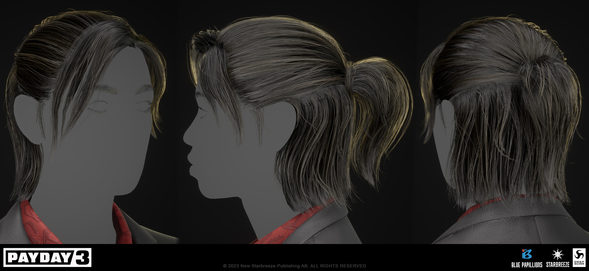 Blue Papillions - Female NPC Hairs I PAYDAY 3