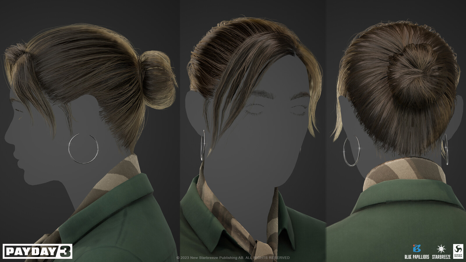 Blue Papillions - Female NPC Hairs I PAYDAY 3