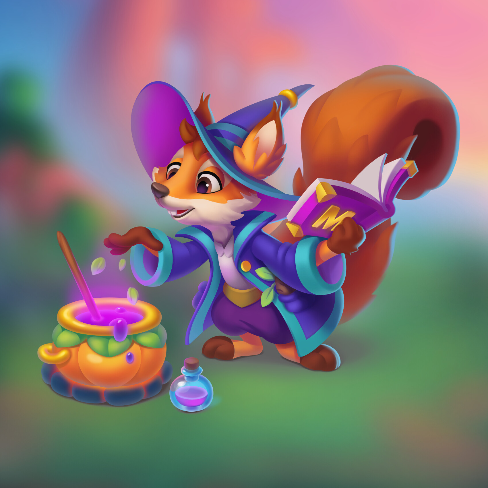 ArtStation - "Squirrel-student of Witch Academy" Casual character