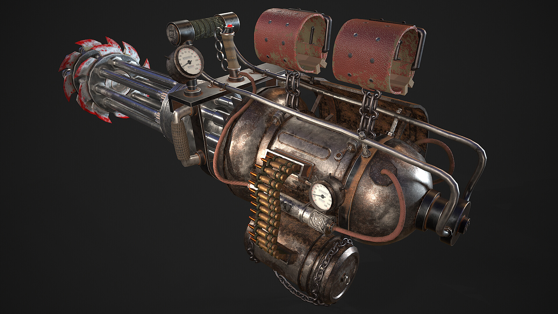 ArtStation - Steampunk MiniGun 3D Model