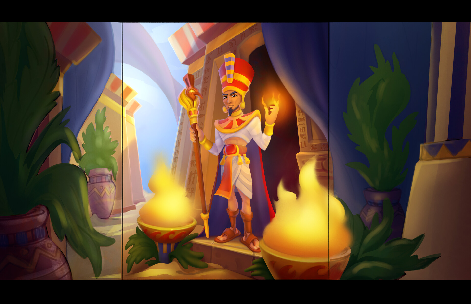 ArtStation - Egyptian sorcerer pharaoh concept