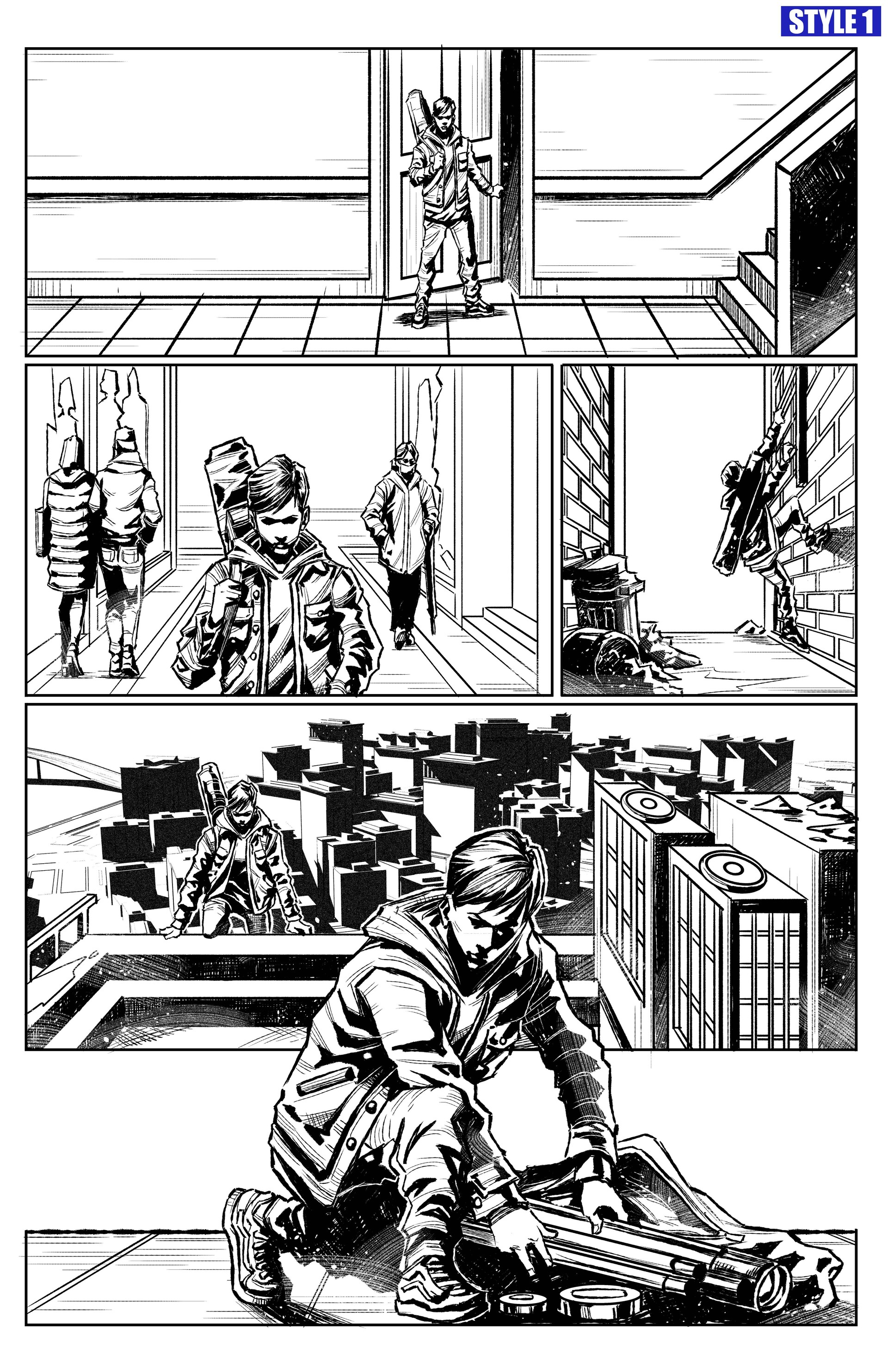 ArtStation - SEQUENTIAL ART SAMPLE - pencils + inks