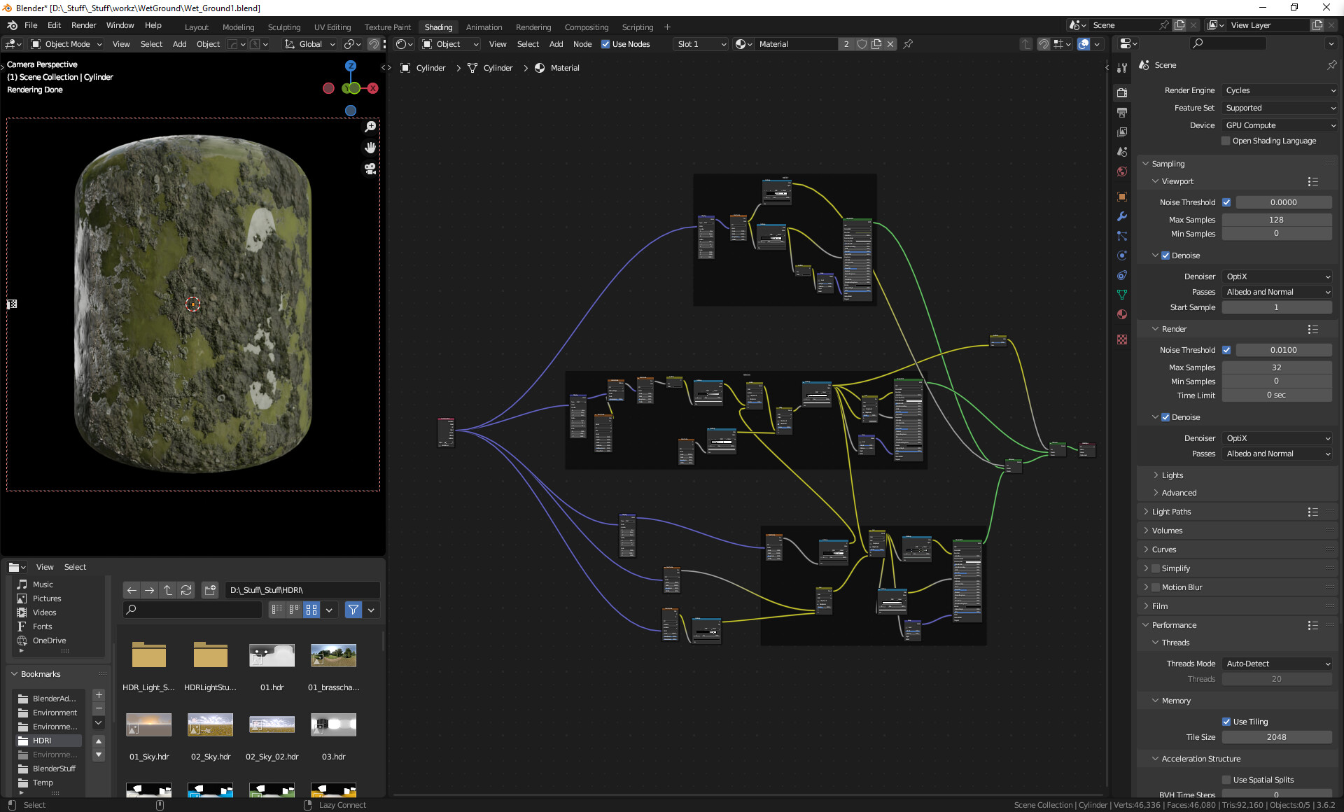 Rich B. Wong - Procedural Wet Ground Redux (Blender)