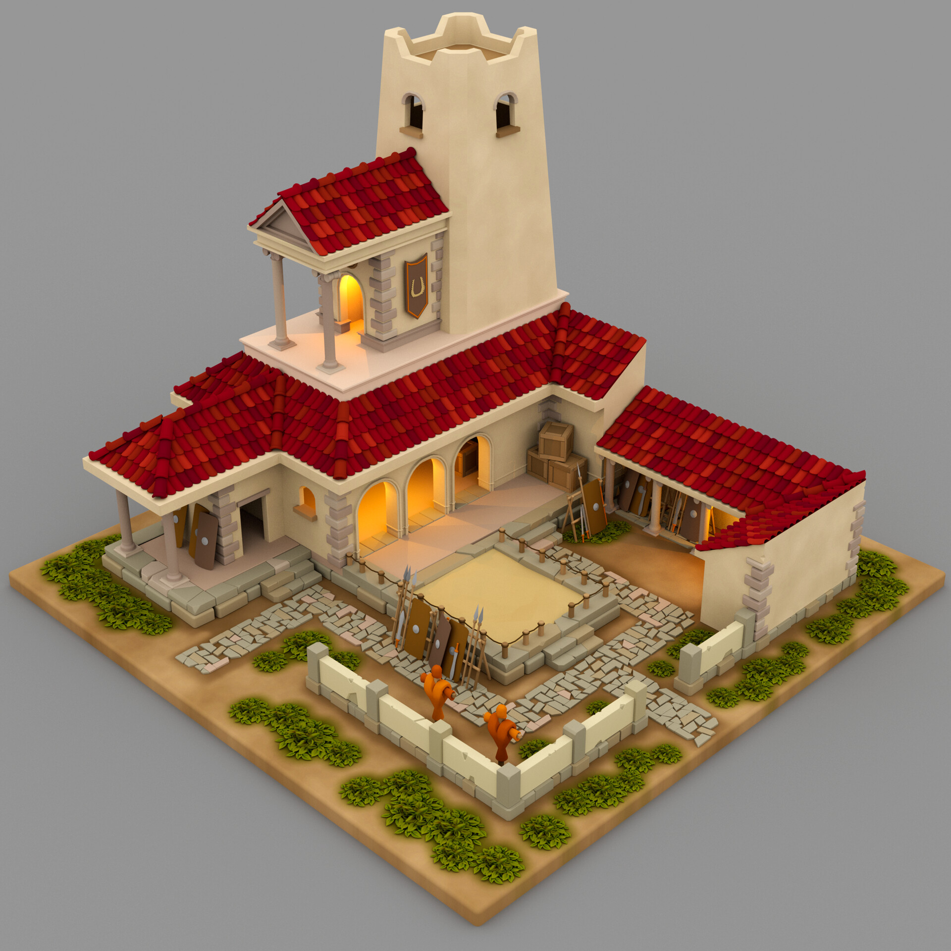 ArtStation - Roman training camp