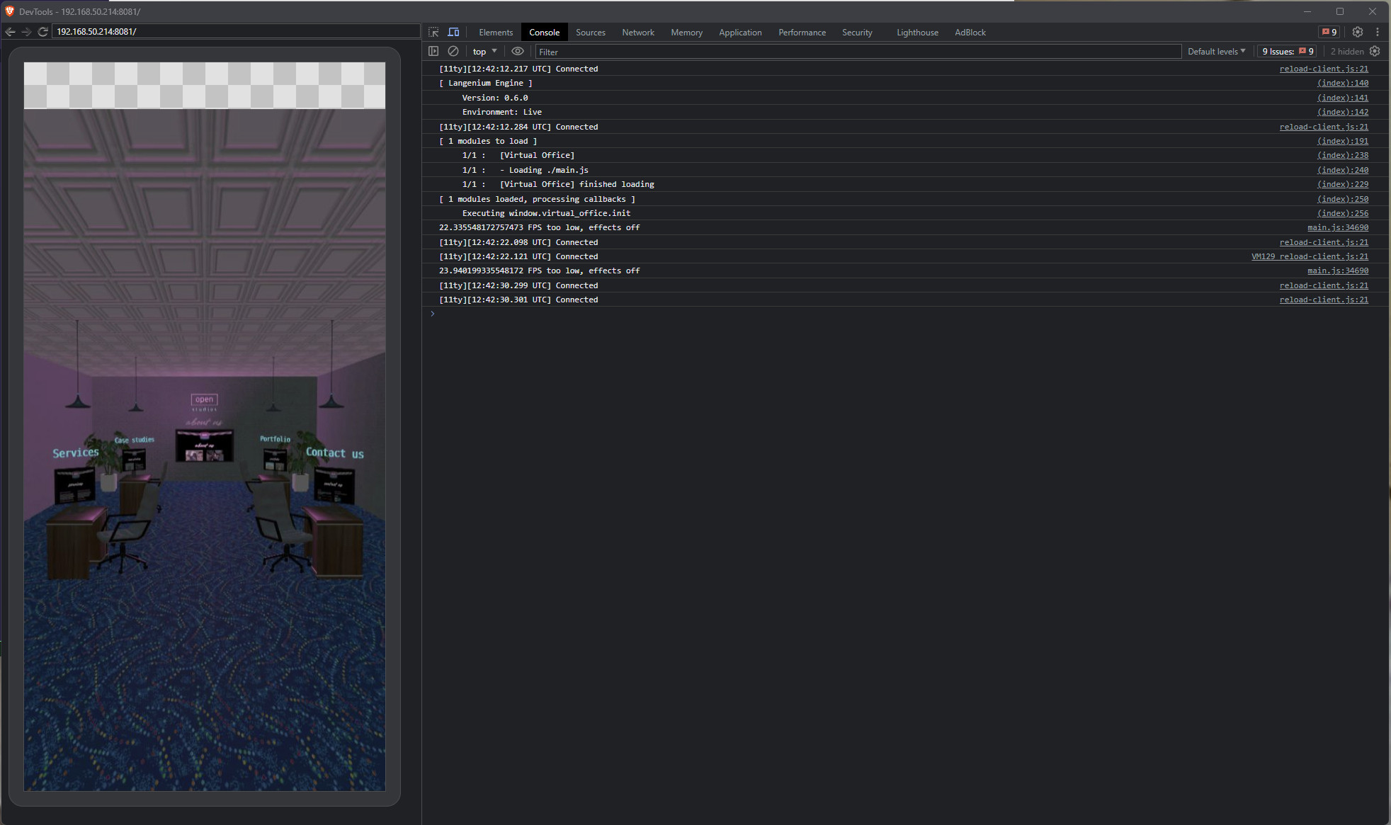 Open Studios - Virtual Office and 3D Website Experience