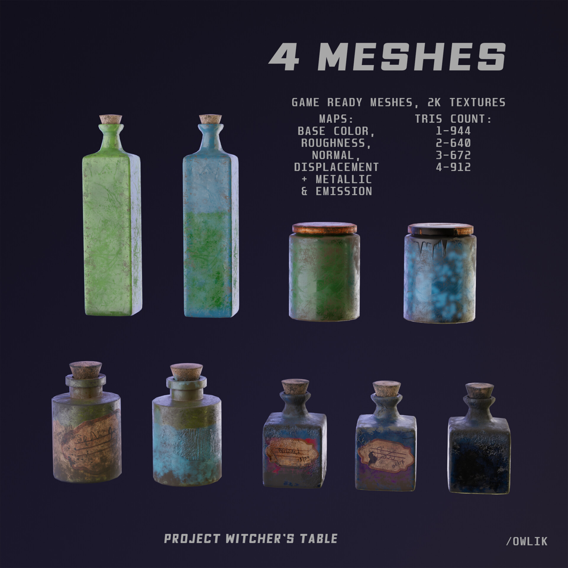 ArtStation - Potion Bottles