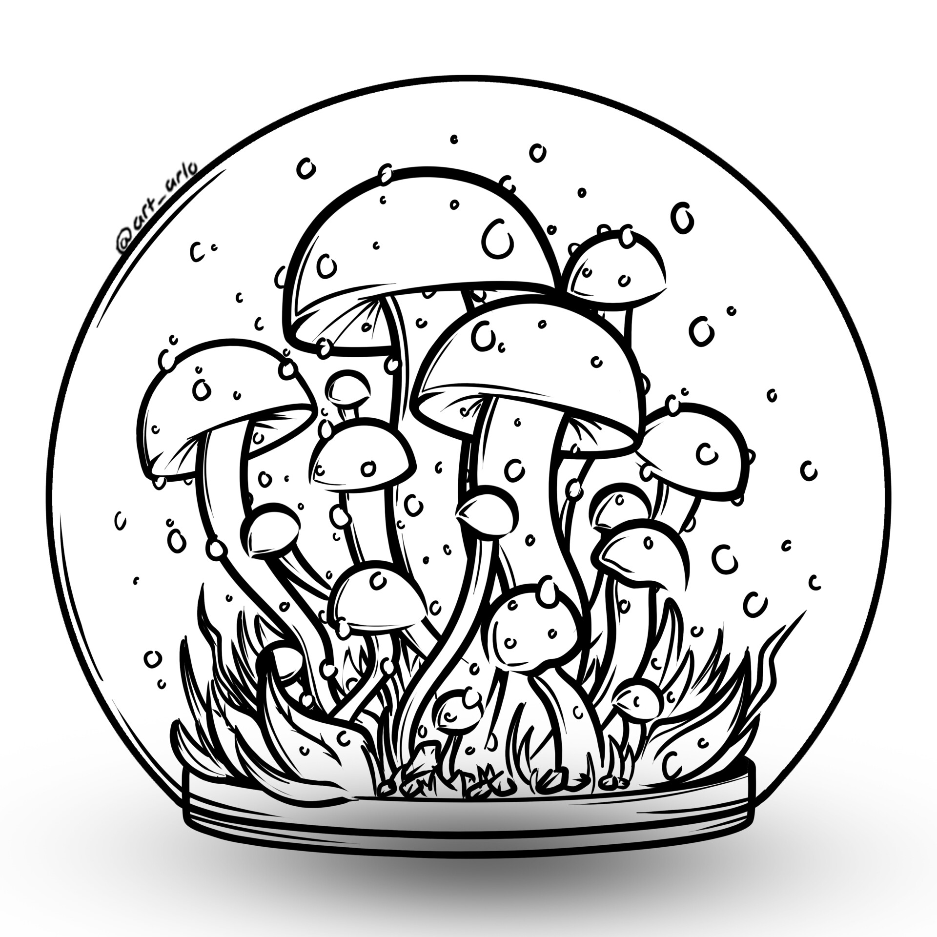 Arlo Freeth - Daily Doodle #94 - "Spore Globe"