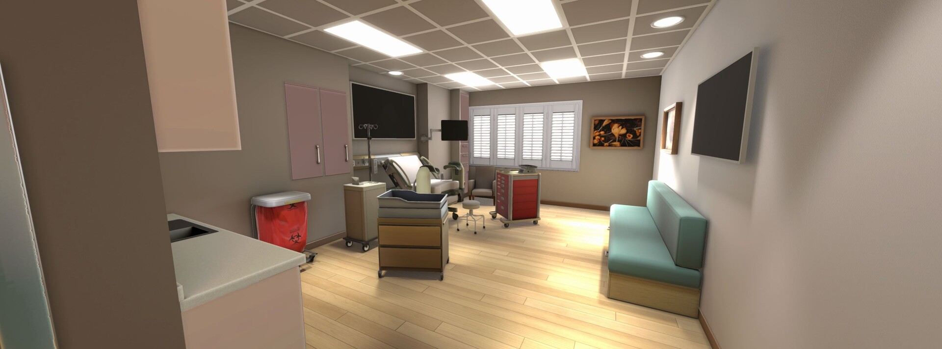 ArtStation - Hospital Birth Room - VR
