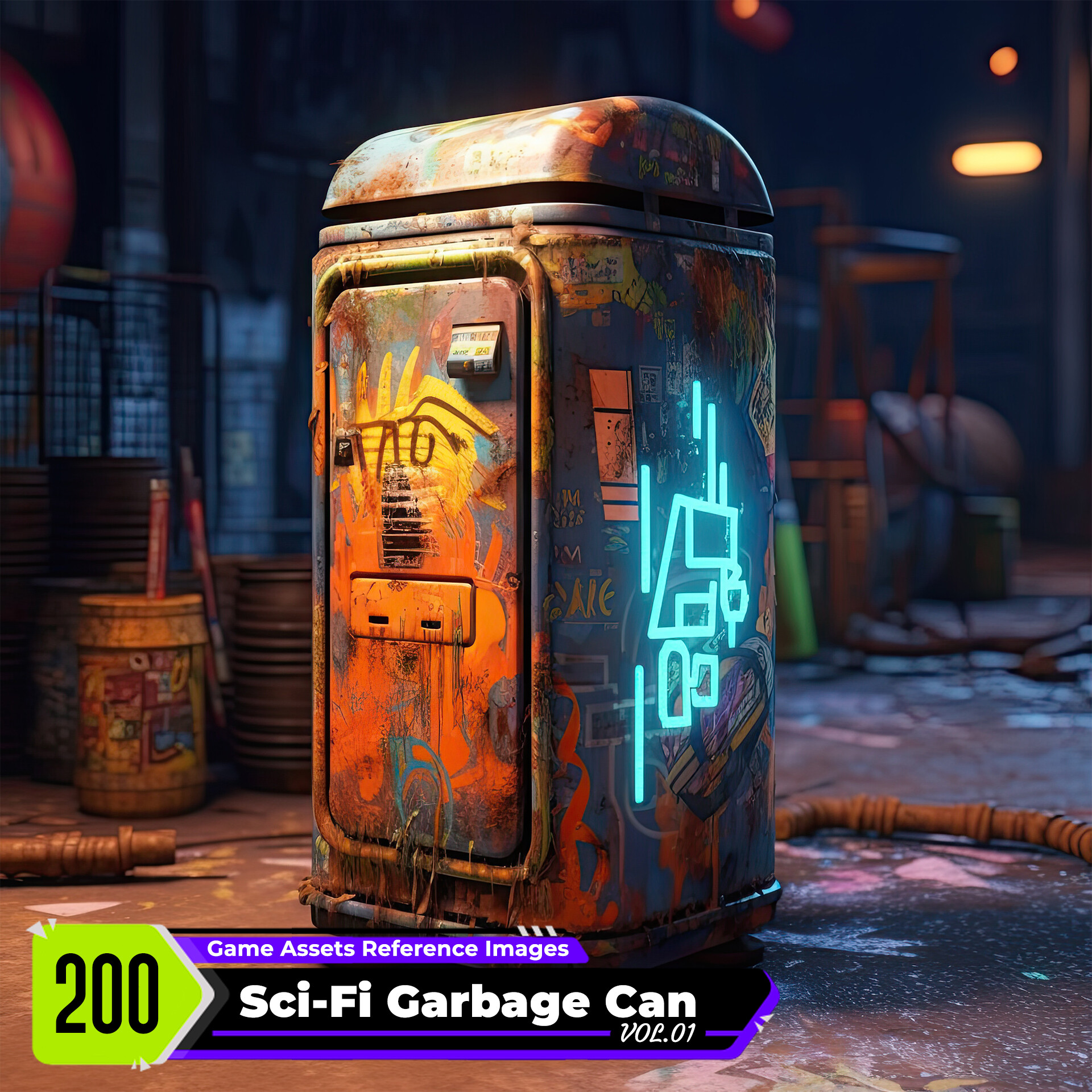 Starseed boy - Sci-Fi Garbage Can VOL.01 | Game Assets | 4K Reference ...