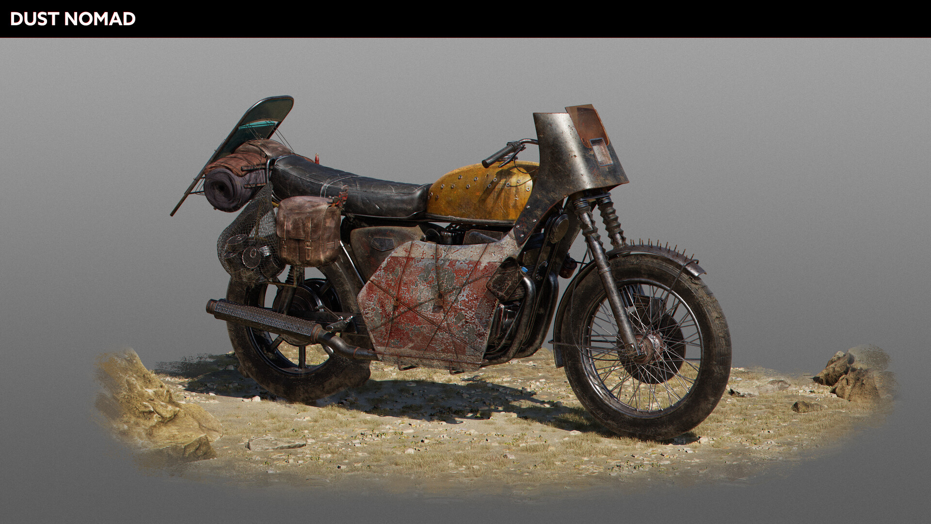 ArtStation - Dust Nomad - Dieselpunk Motorcycle
