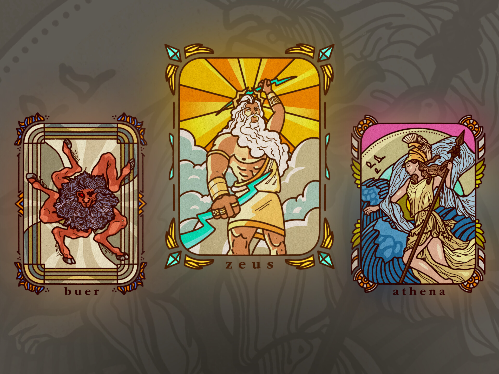 ArtStation - Card game art ui design for heroes and characters