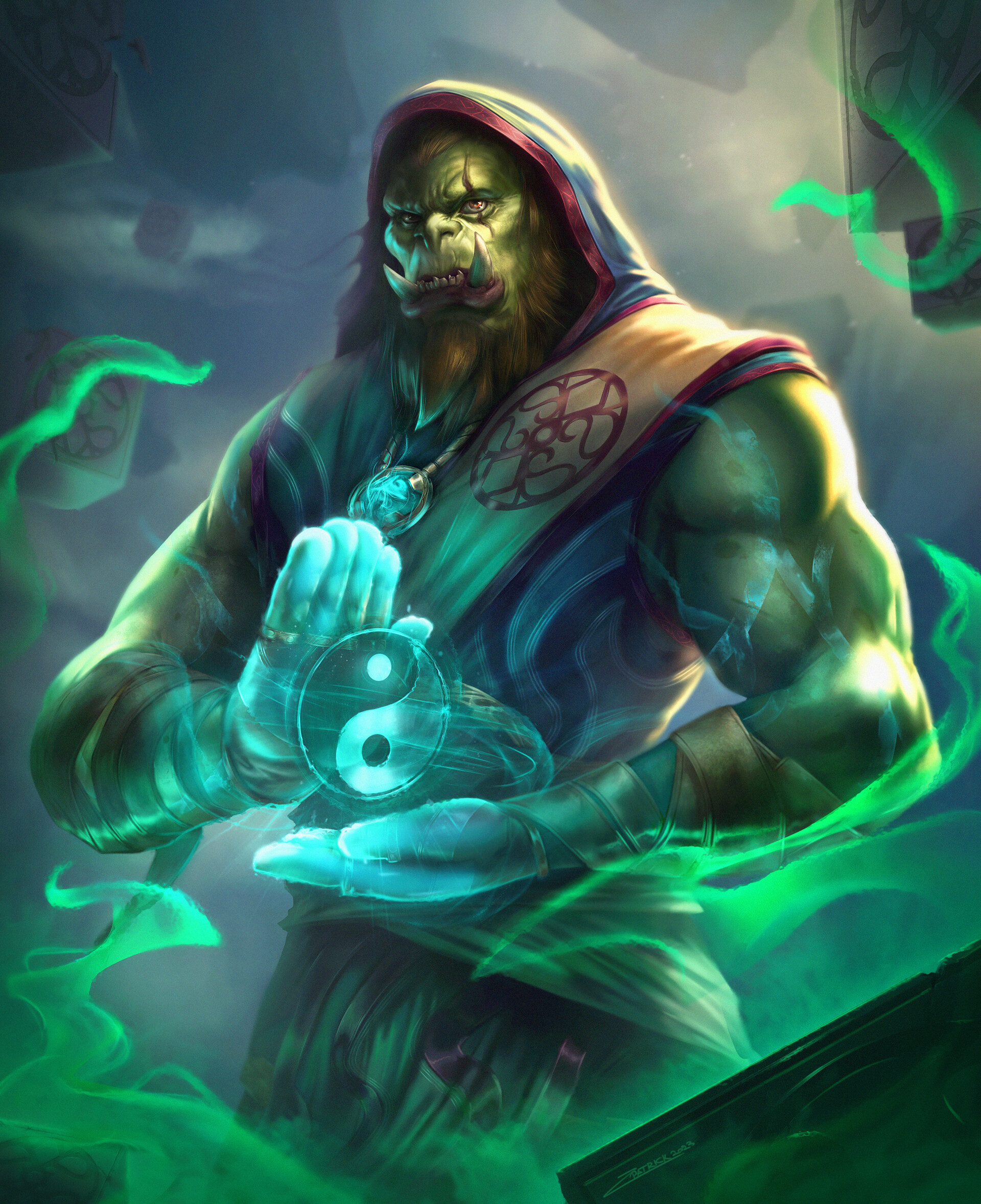 ArtStation - Fantasy Orc Monch Illustration