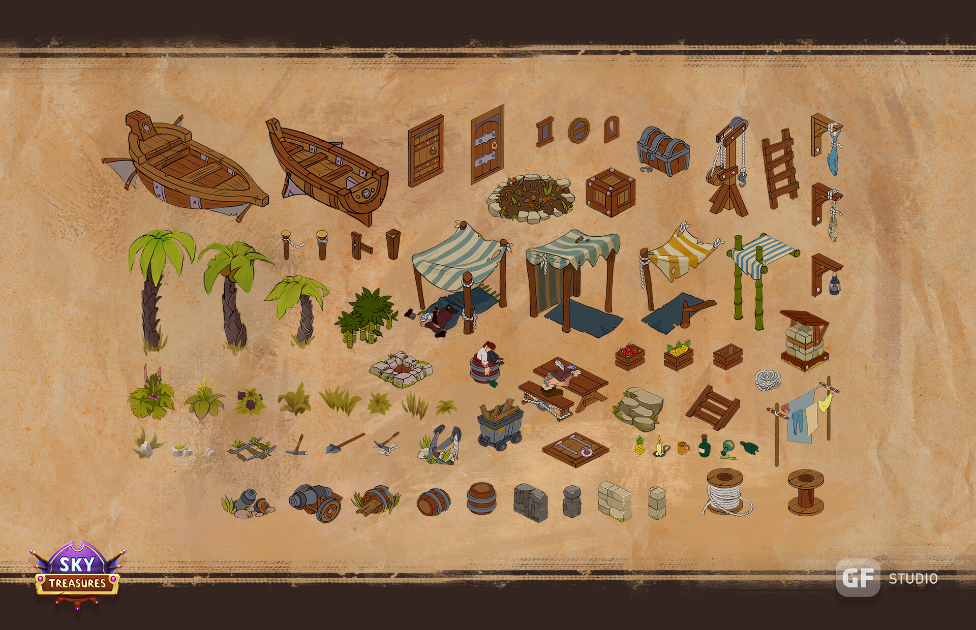 Game Feather Studio - Sky Treasures - Tiles & Props