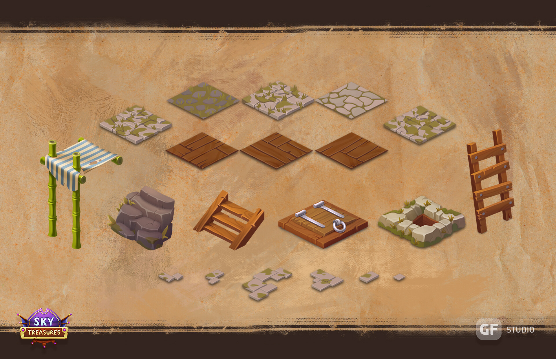 Game Feather Studio - Sky Treasures - Tiles & Props