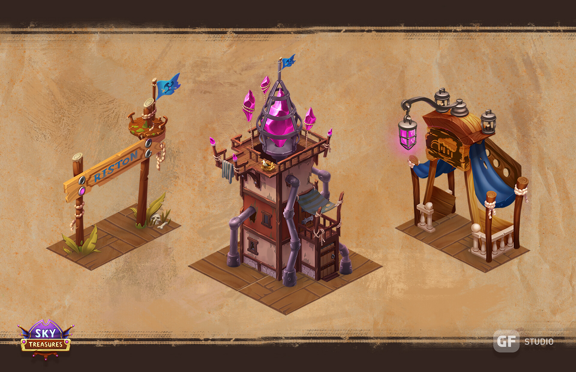 Game Feather Studio - Sky Treasures - Tiles & Props