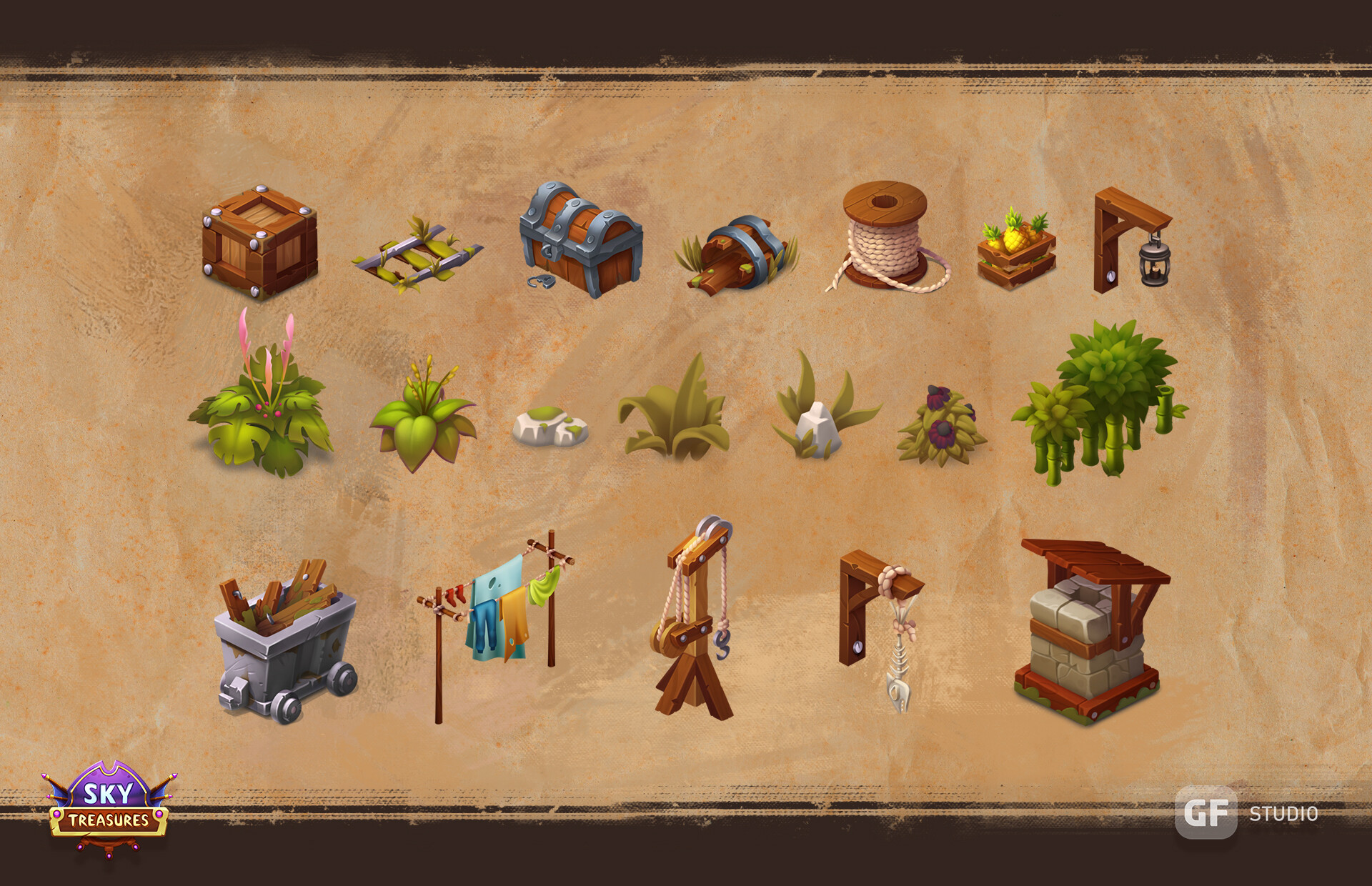 Game Feather Studio - Sky Treasures - Tiles & Props