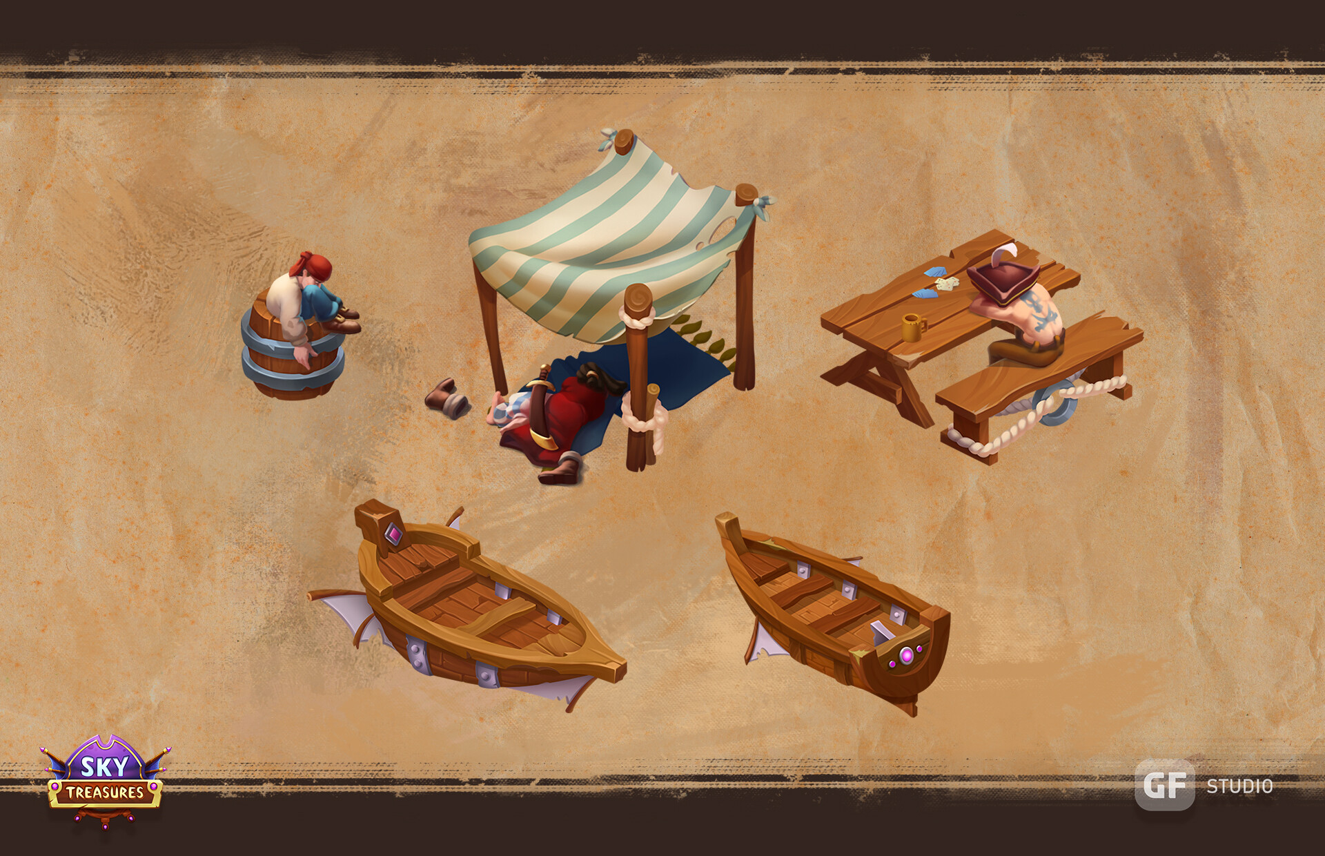 Game Feather Studio - Sky Treasures - Tiles & Props