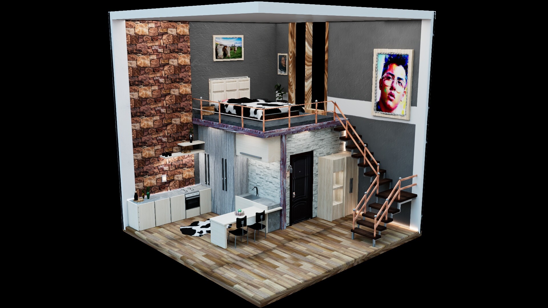 ArtStation - DIORAMA 3D ROOM