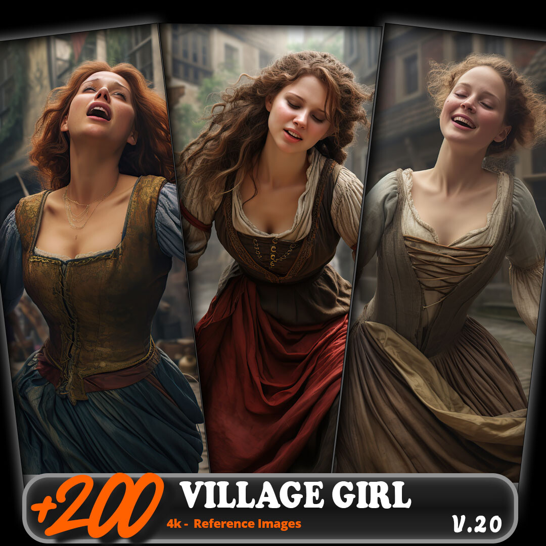 ArtStation - VILLAGE GIRL VOL. 20/ 4K/ Reference Image