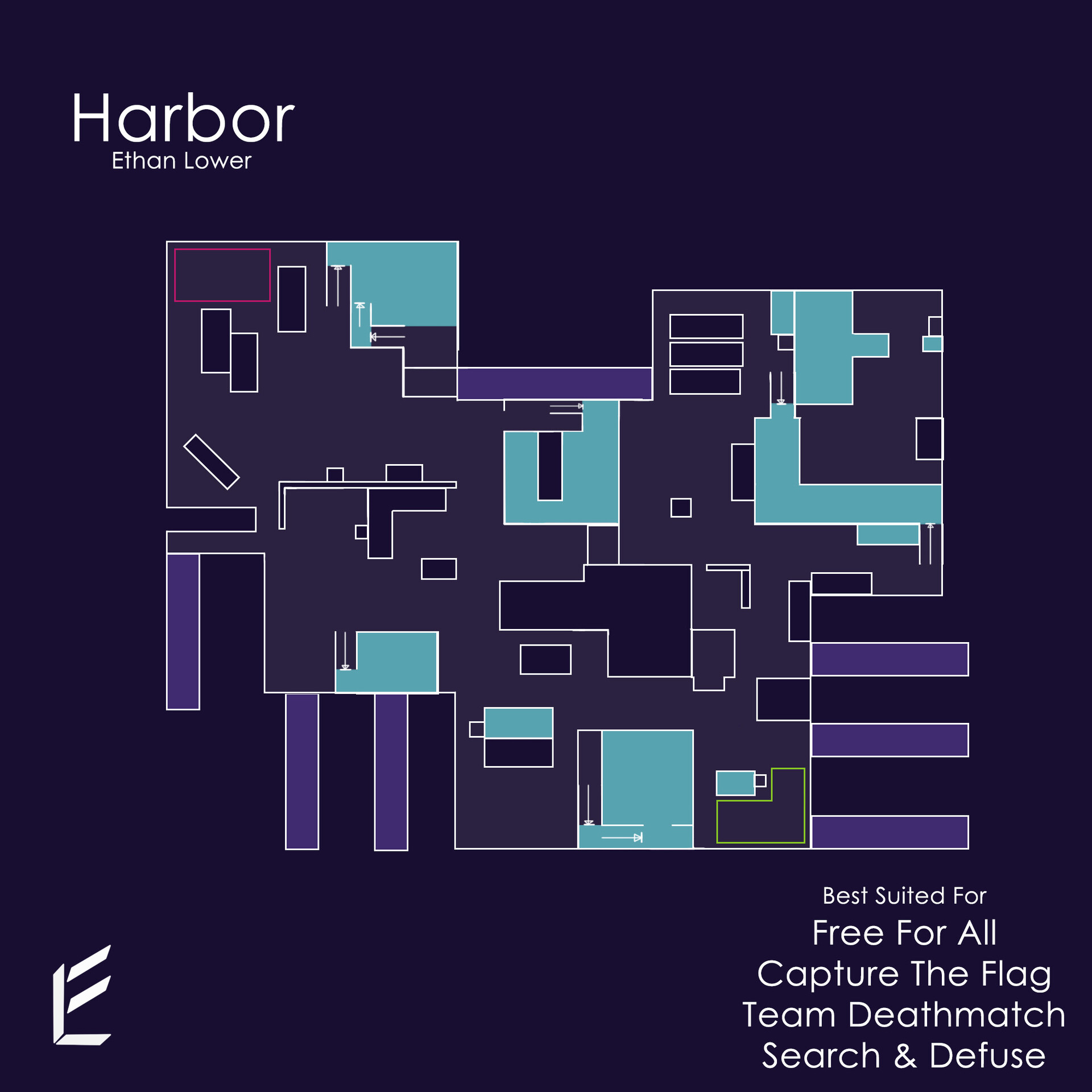 ArtStation - Harbor - an FPS level design