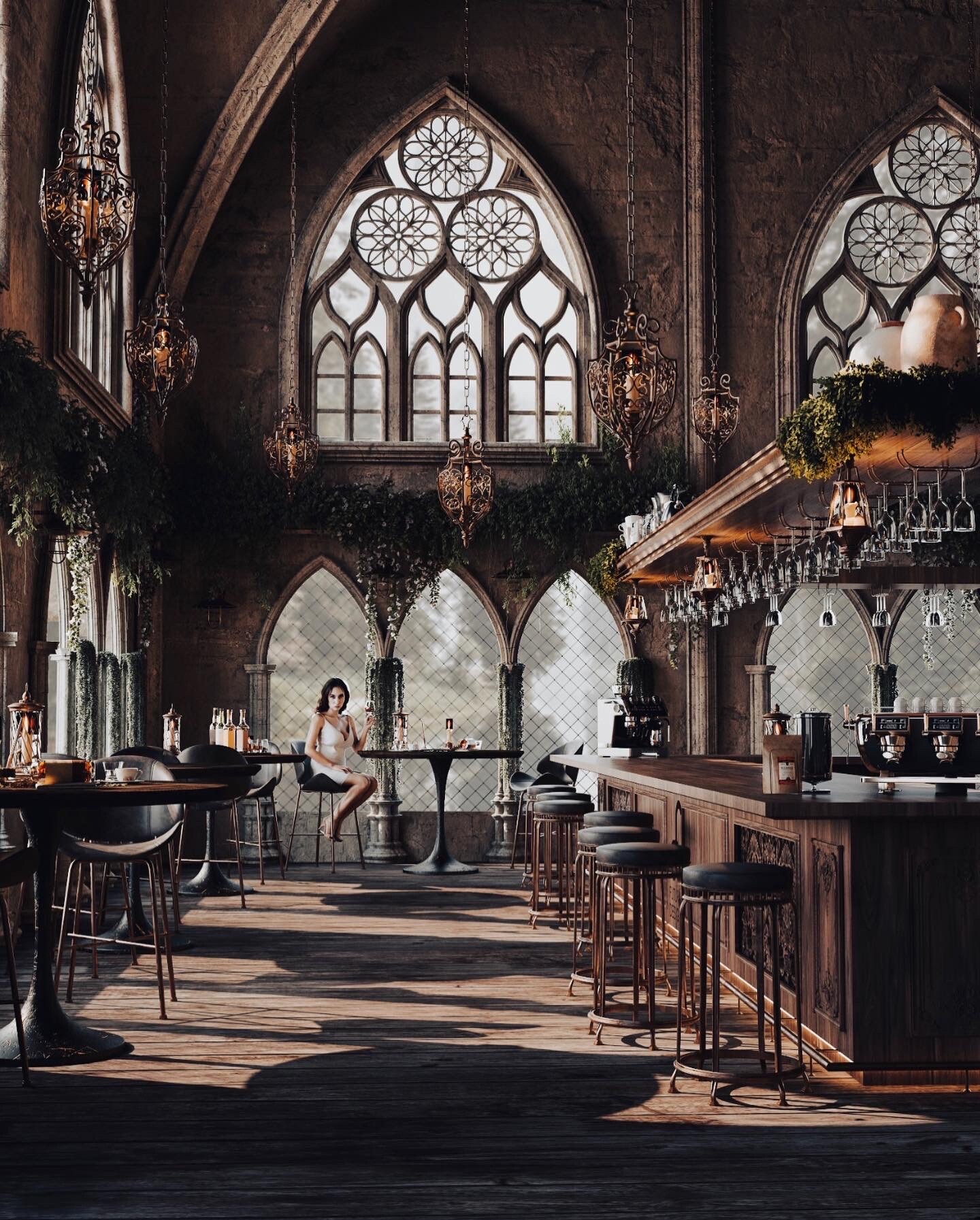 ArtStation - Gothic coffee shop