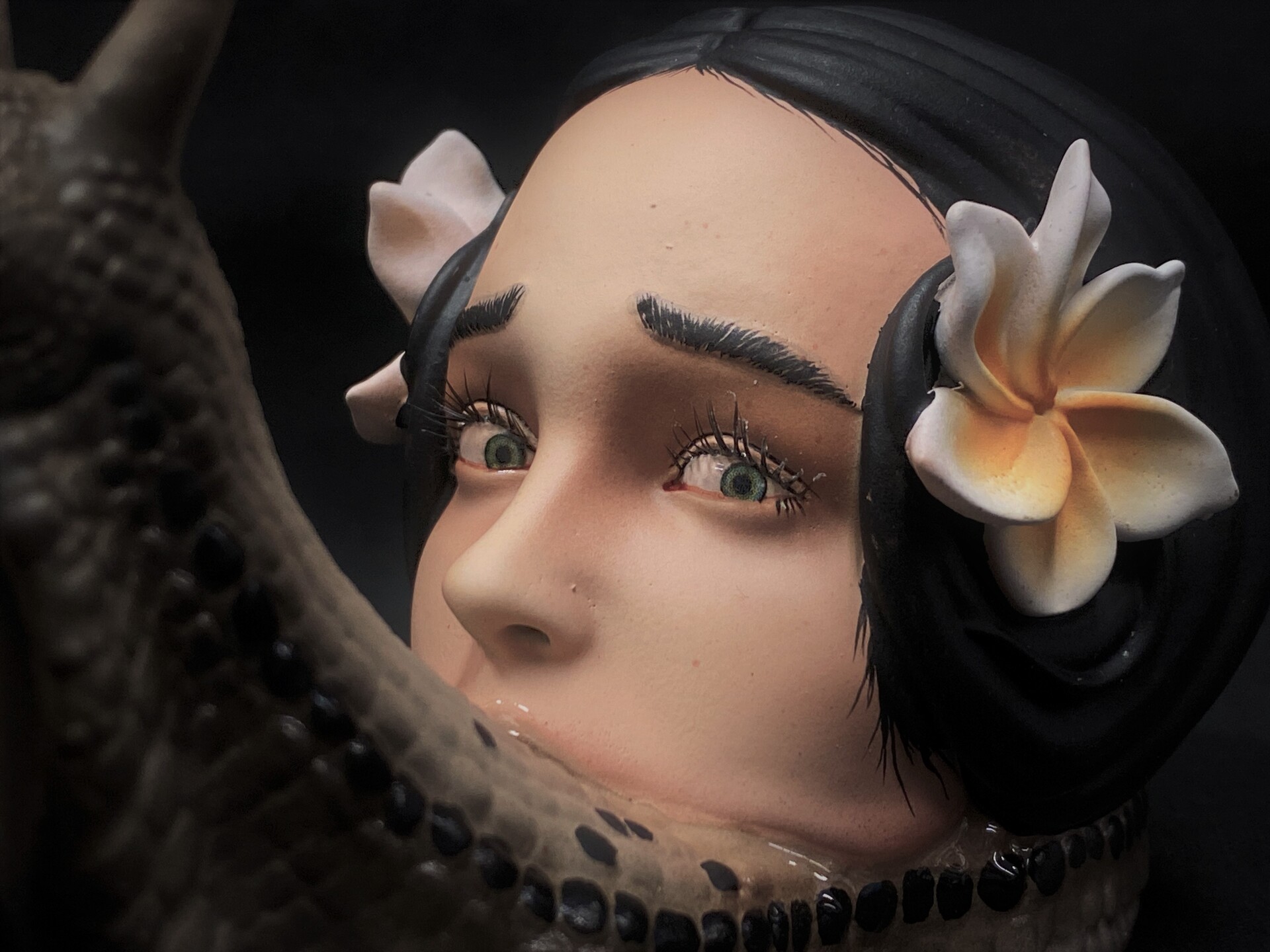 ArtStation - Junji Ito Collection - Slug Girl Art Statue 伊藤润二 なめくじ少女 完成品