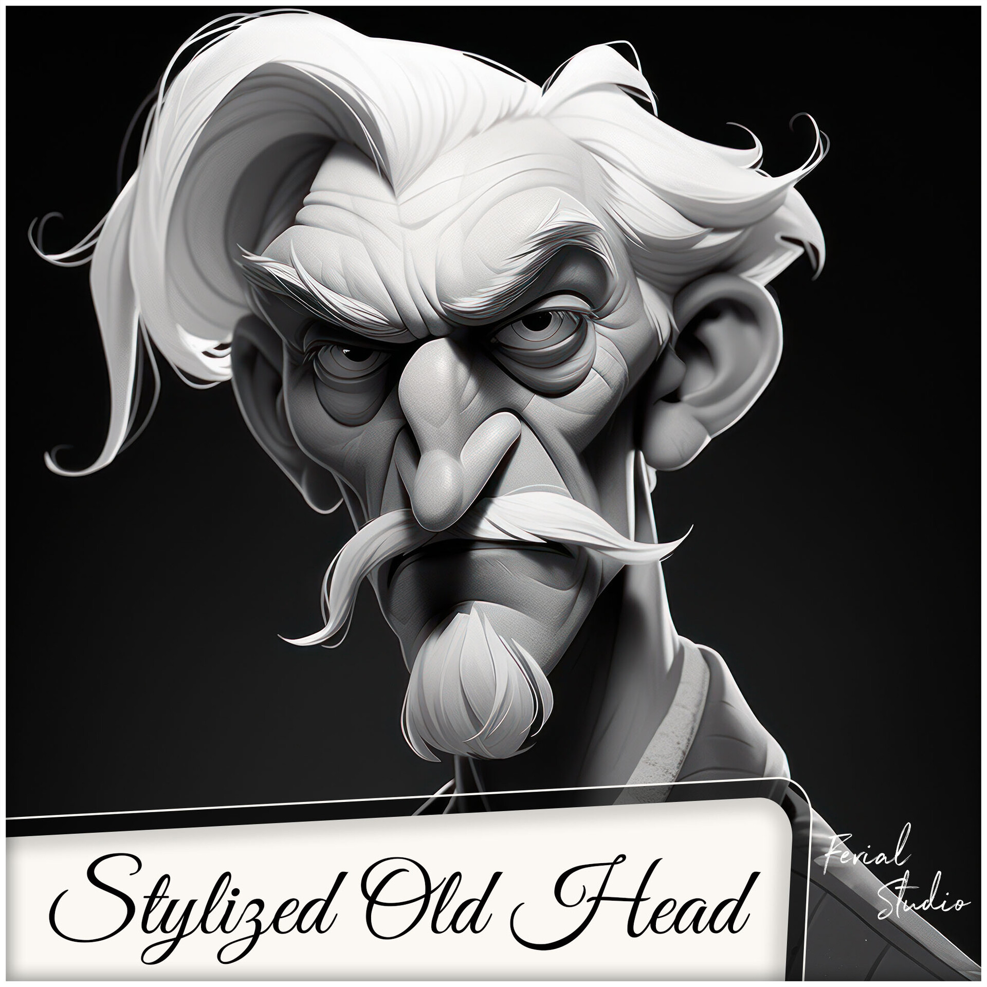 ArtStation - 🔹240 Stylized Old Head Sculpt - European Reference Image ...