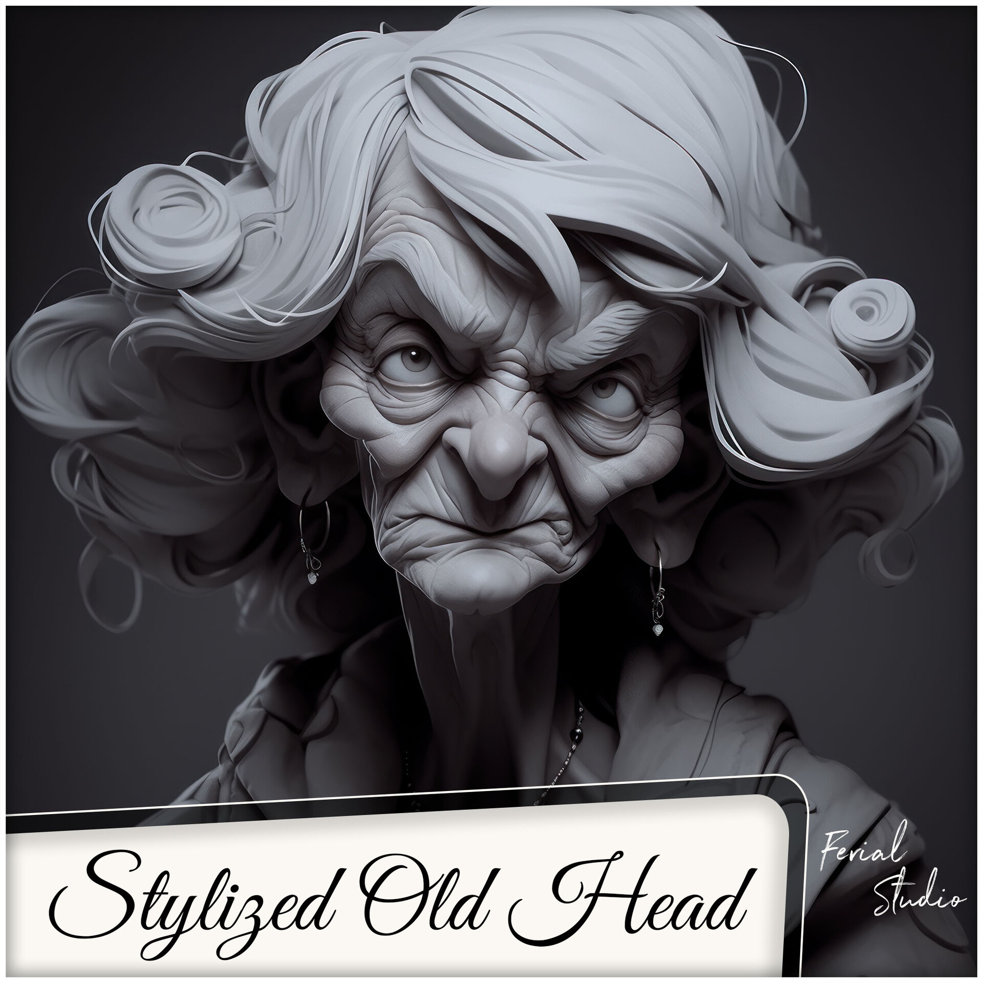 ArtStation - 🔹240 Stylized Old Head Sculpt - European Reference Image ...
