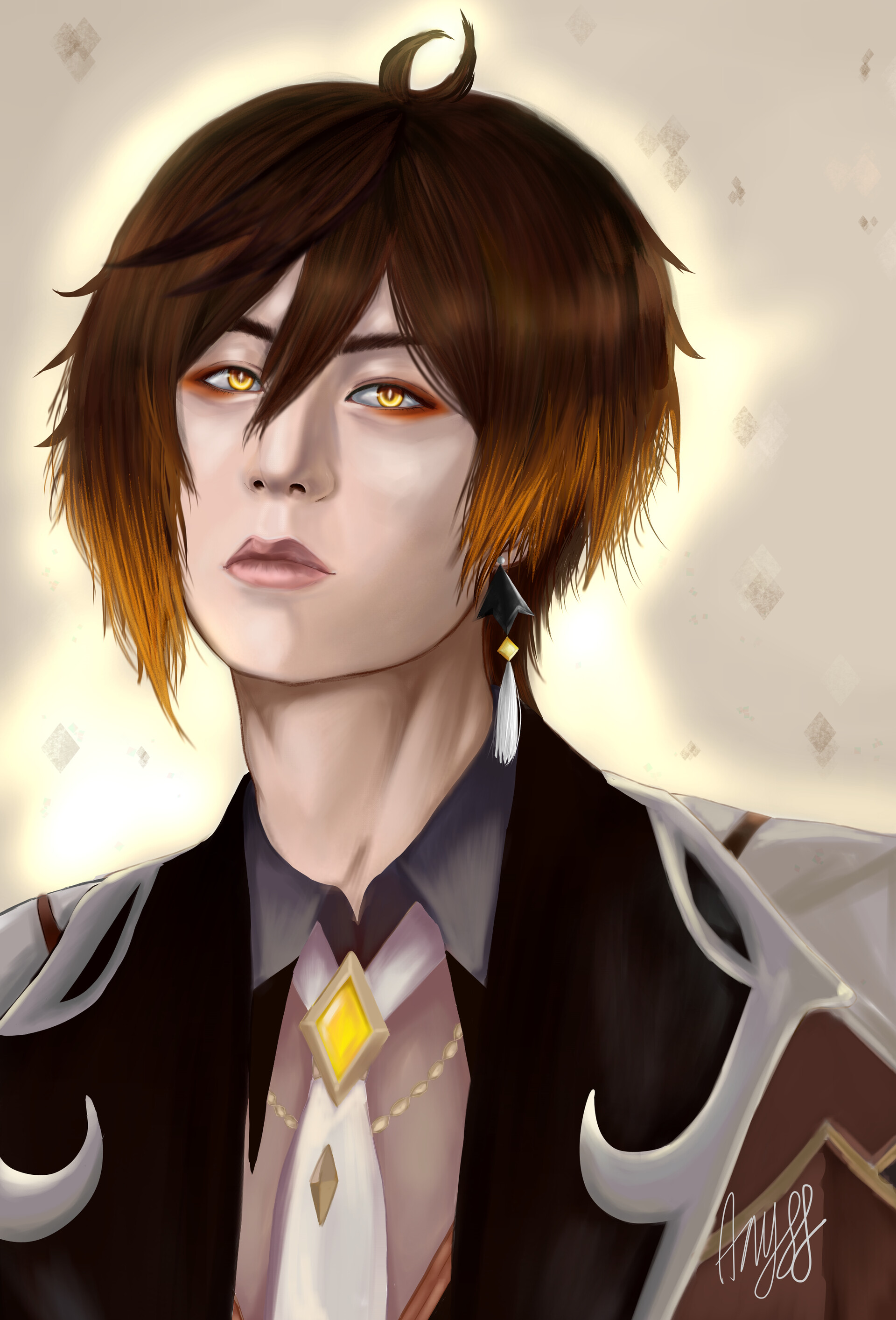 ArtStation - Zhongli genshin impact semi realism