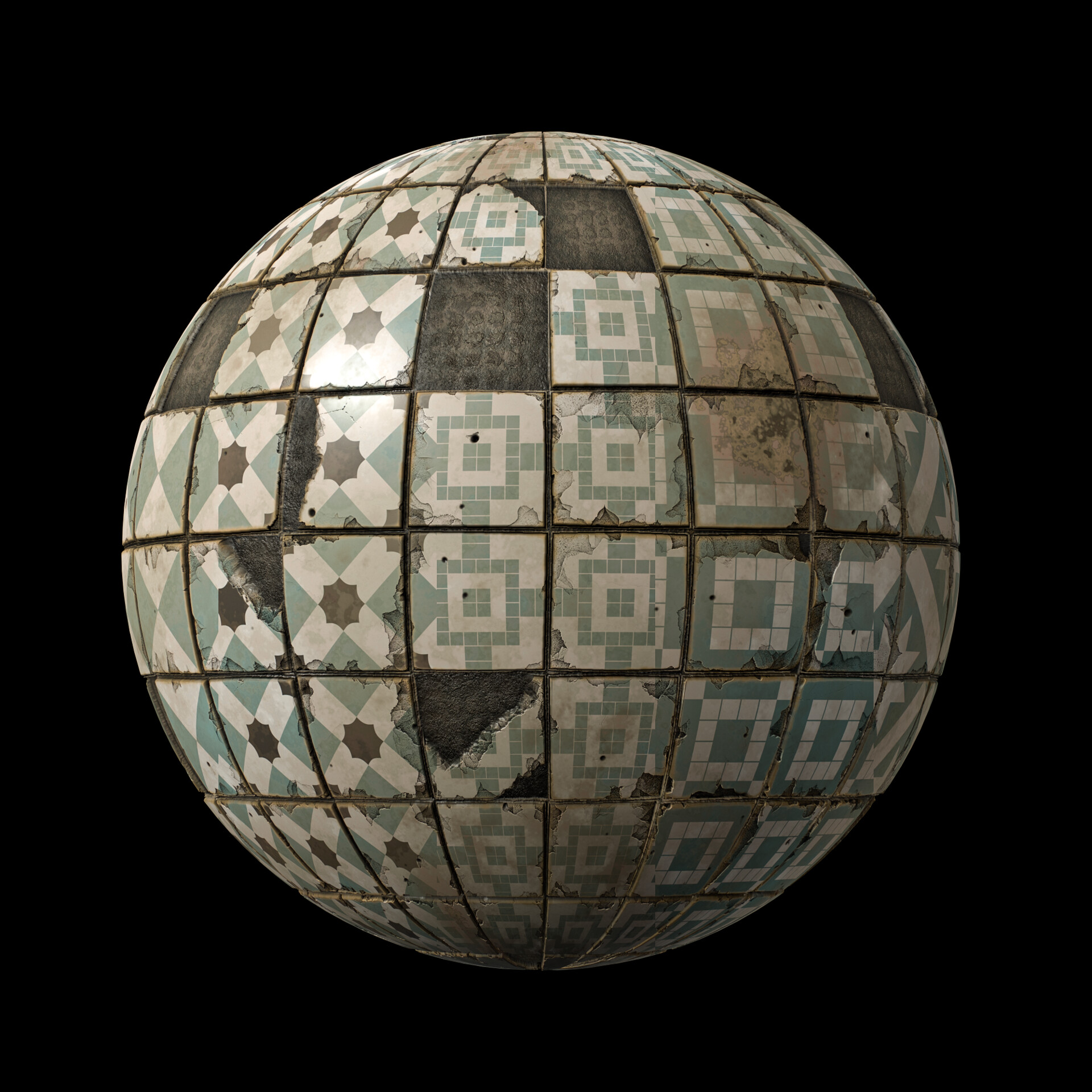 ArtStation - wall tiles study