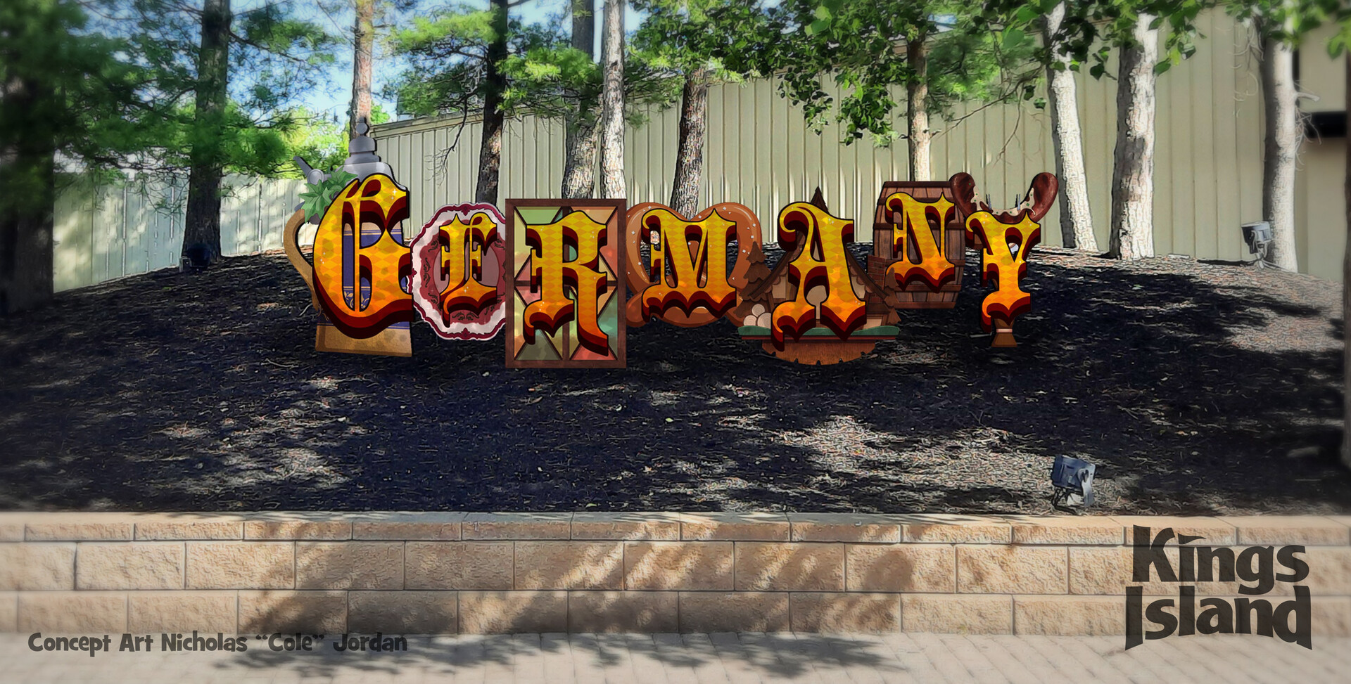 ArtStation - Kings Island Germany ID Sign